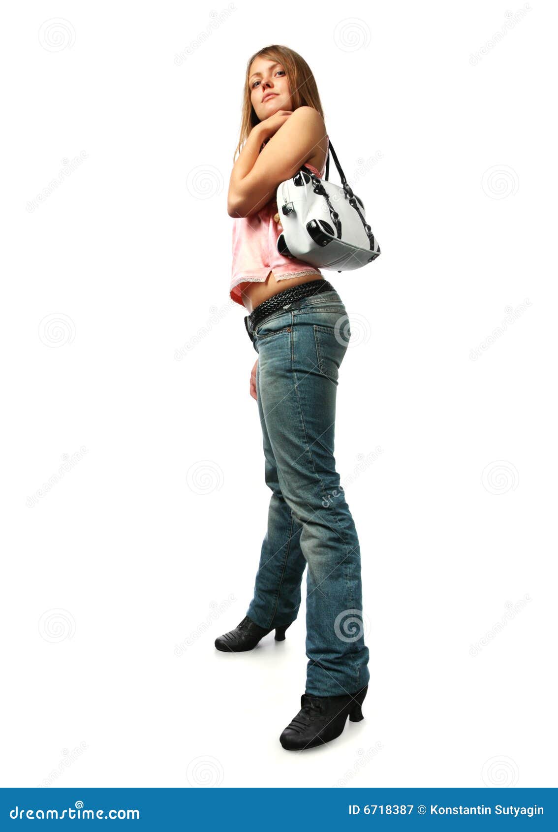 Handbag model stock image. Image of confident, attractive - 6718387
