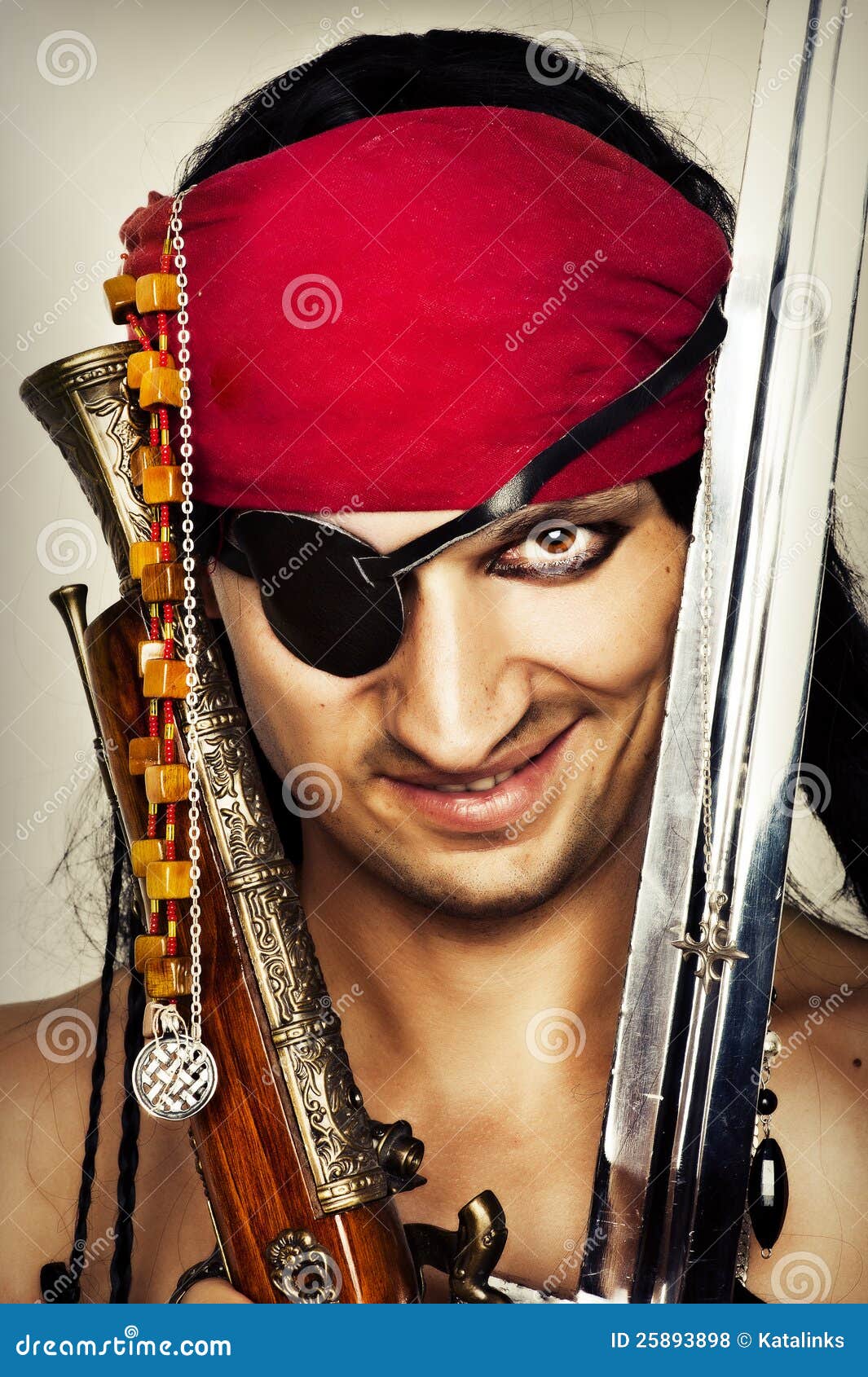 Handsome male pirate stock photo. Image of masquerade - 25893898