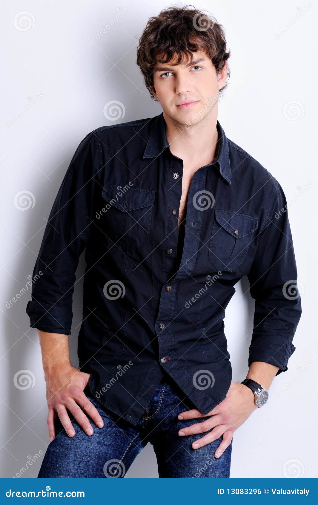 Handsome man stock photo. Image of studio, beauty, pose - 13083296