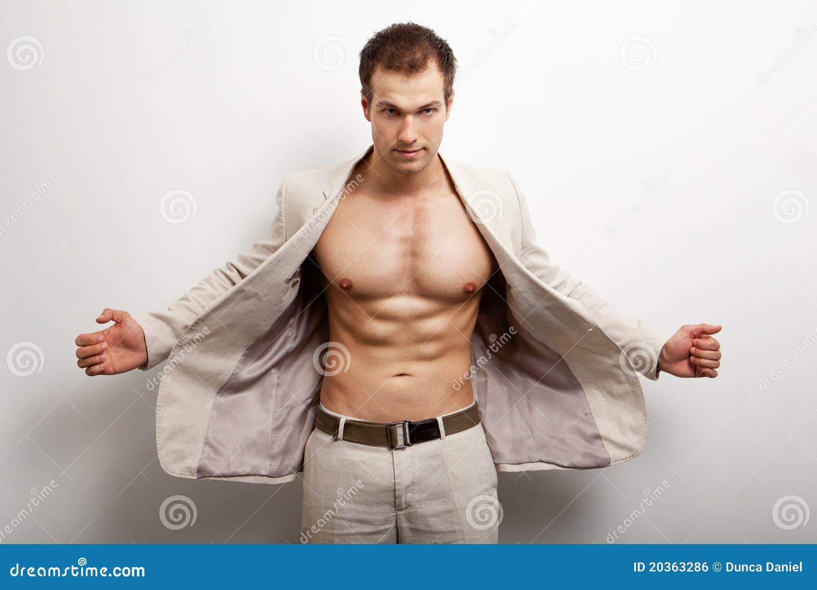 Handsome Man with Fit Muscular Body Stock Photo - Image of macho ...