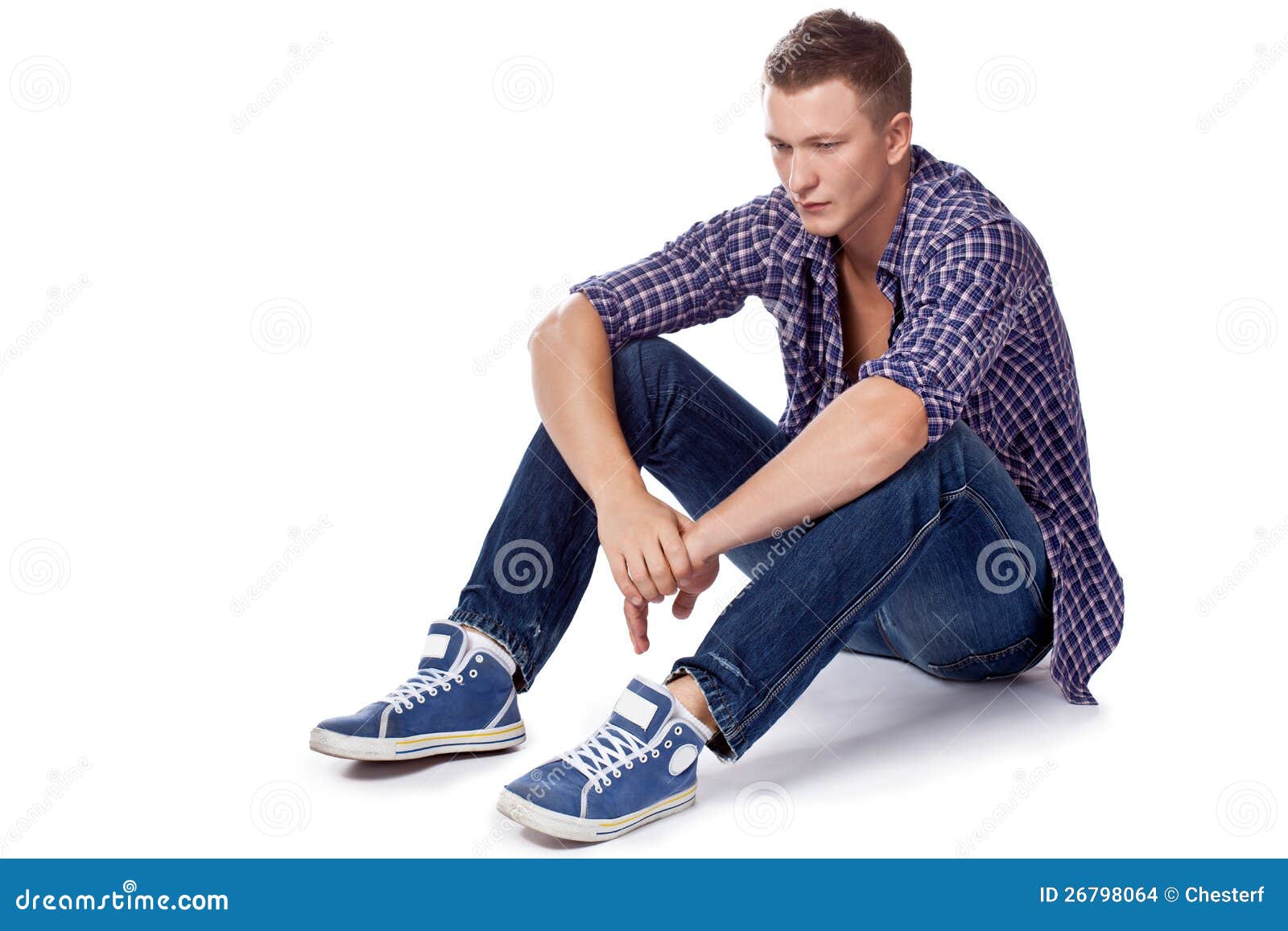 Man Sitting On Floor Man Sitting On Floor