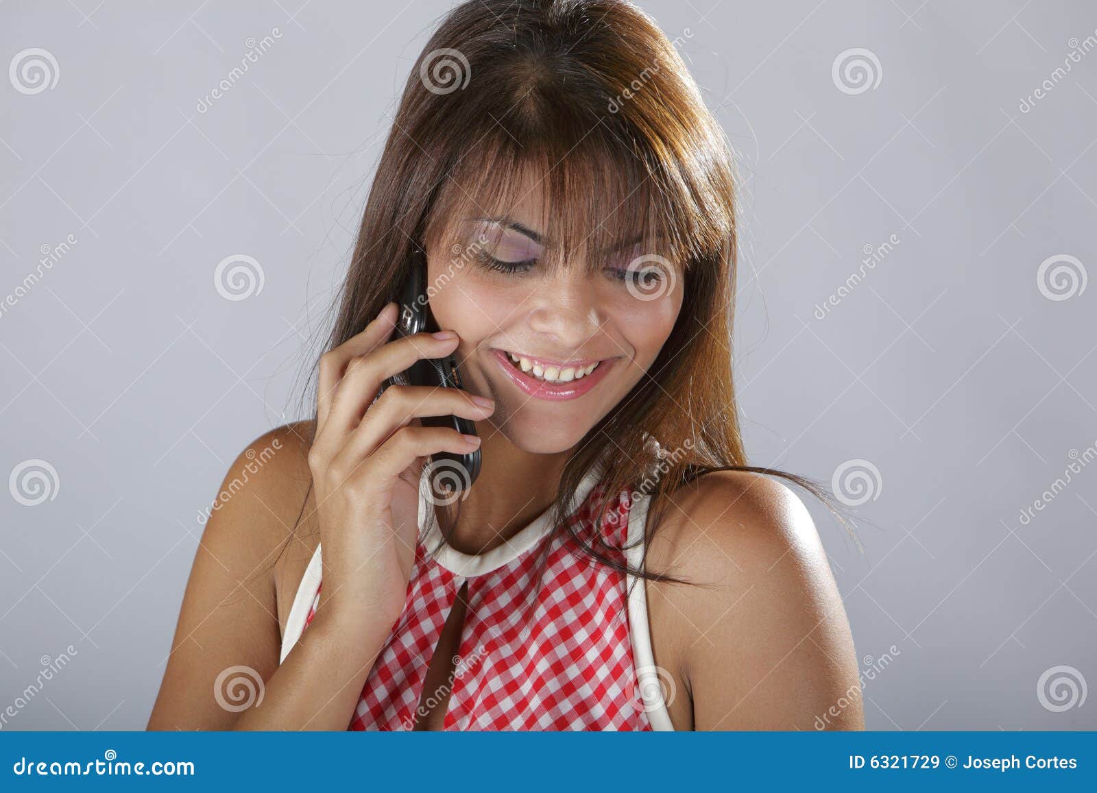 Hispanic Lady In Red Stock Image Image Of Expression 6321729