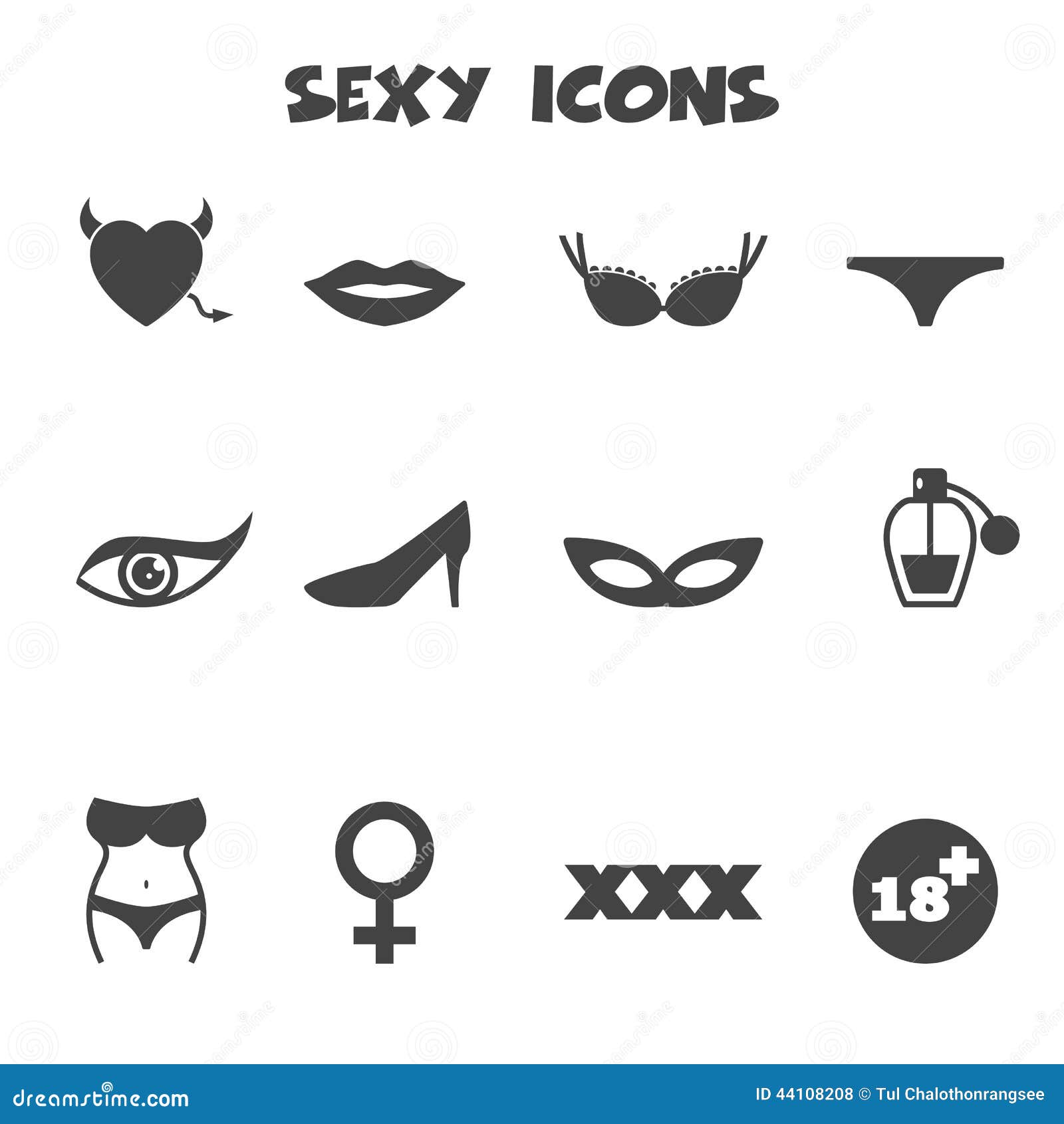 Icons Stock Vector Illustration Of Beautiful Slender 44108208