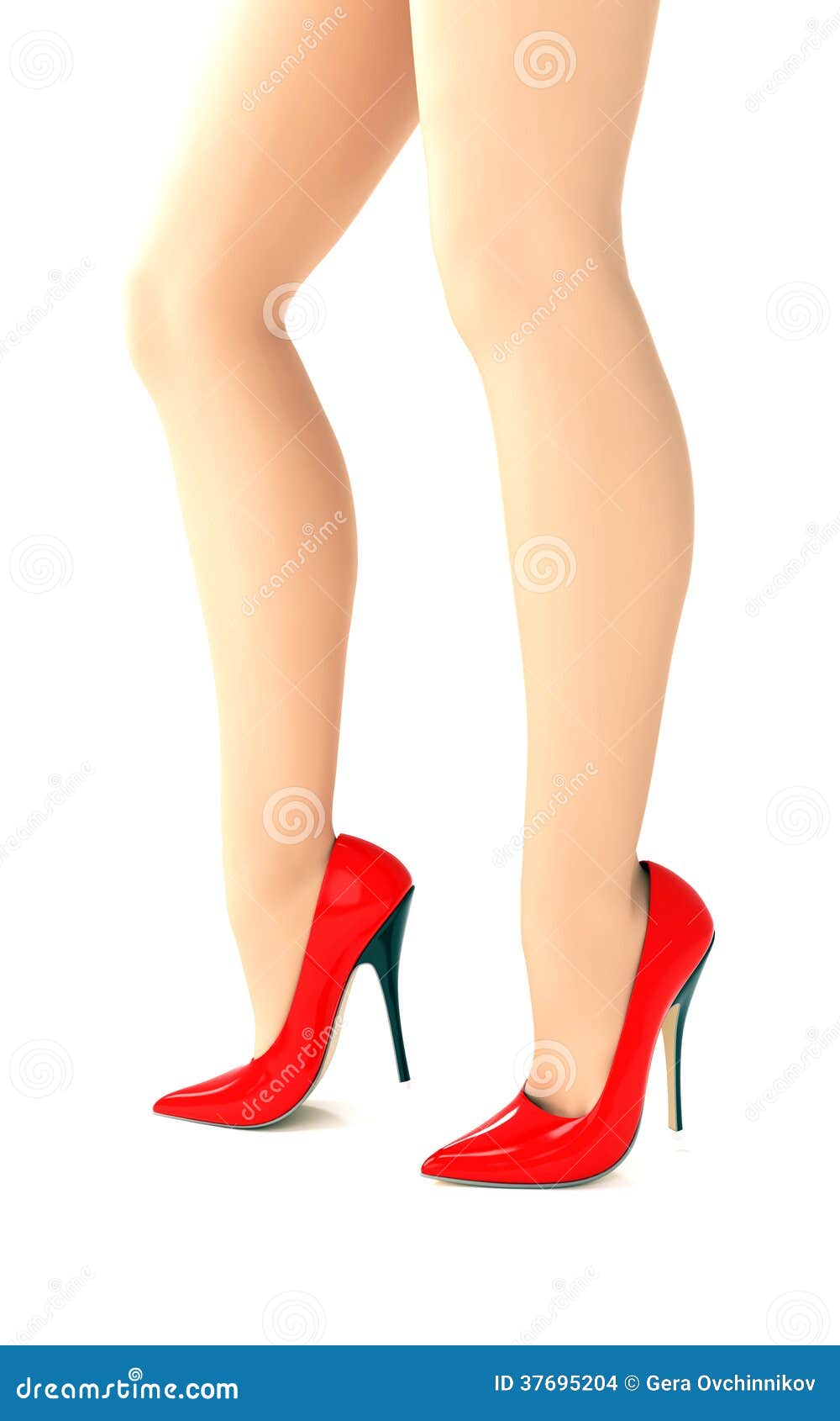 Legs in red shoes stock photo. Image of excess, hair - 37695204