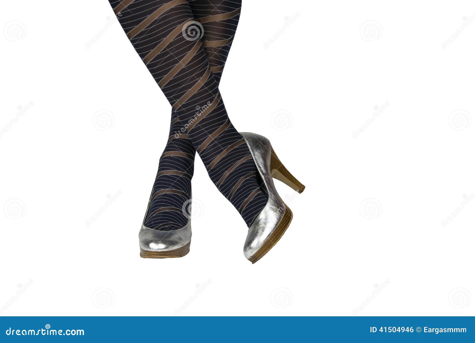 Legs in tights stock photo. Image of crossed, striped - 41504946