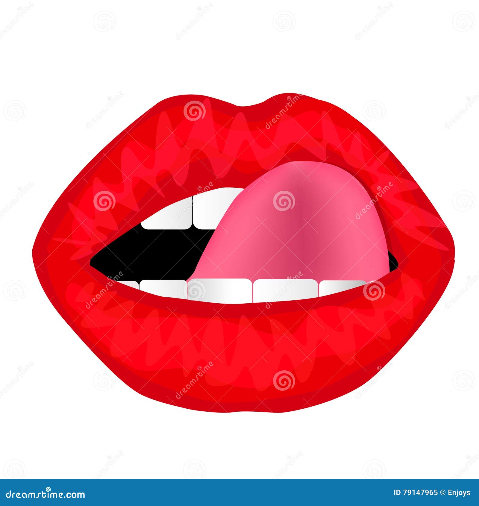Licking Red Lips Illustration 8393462
