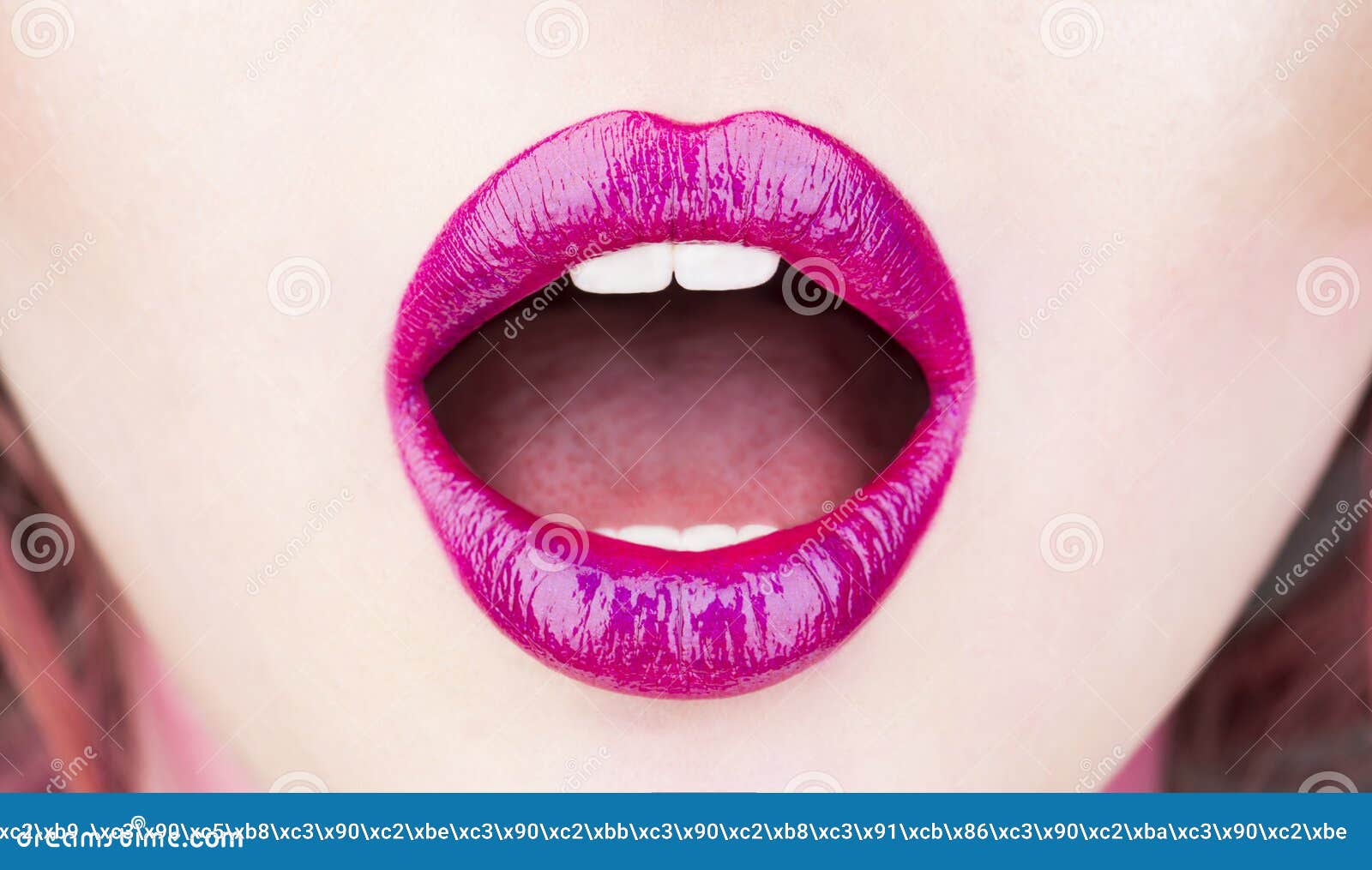 Sexy Lippen Lippenzorg En Schoonheid Sensuele Open Mond Schoonheids