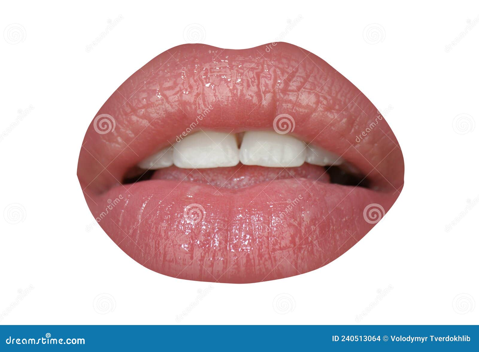 Lips, Open Mouth with Red Female Lips Icon. Stock Photo - Image of ...