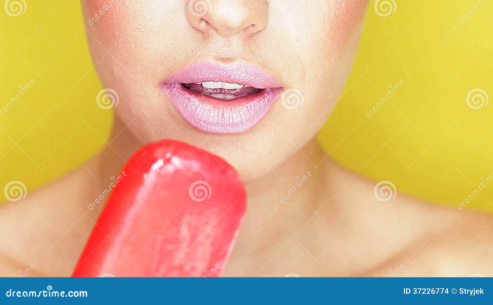 Lips Parted in Anticipation Stock Video Footage - Video of sucker ...