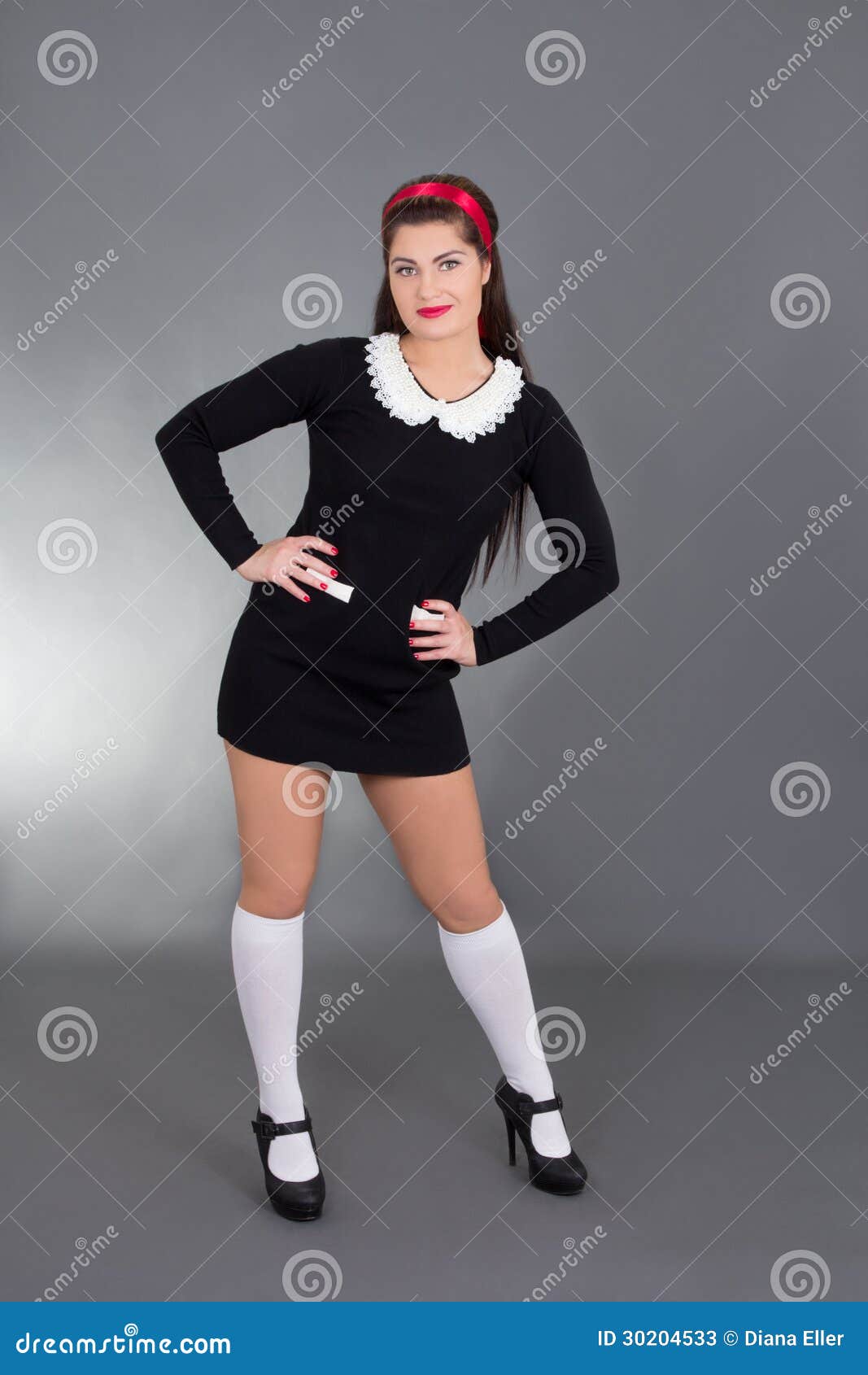 Maid in black uniform stock image. Image of black, attractive - 30204533
