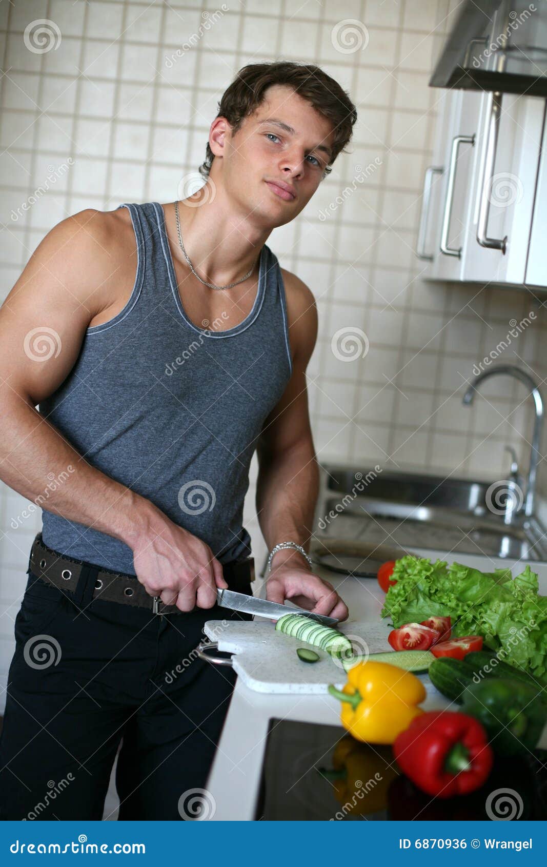 Man at the Kitchen stock photo. Image of inside, individual - 6870936