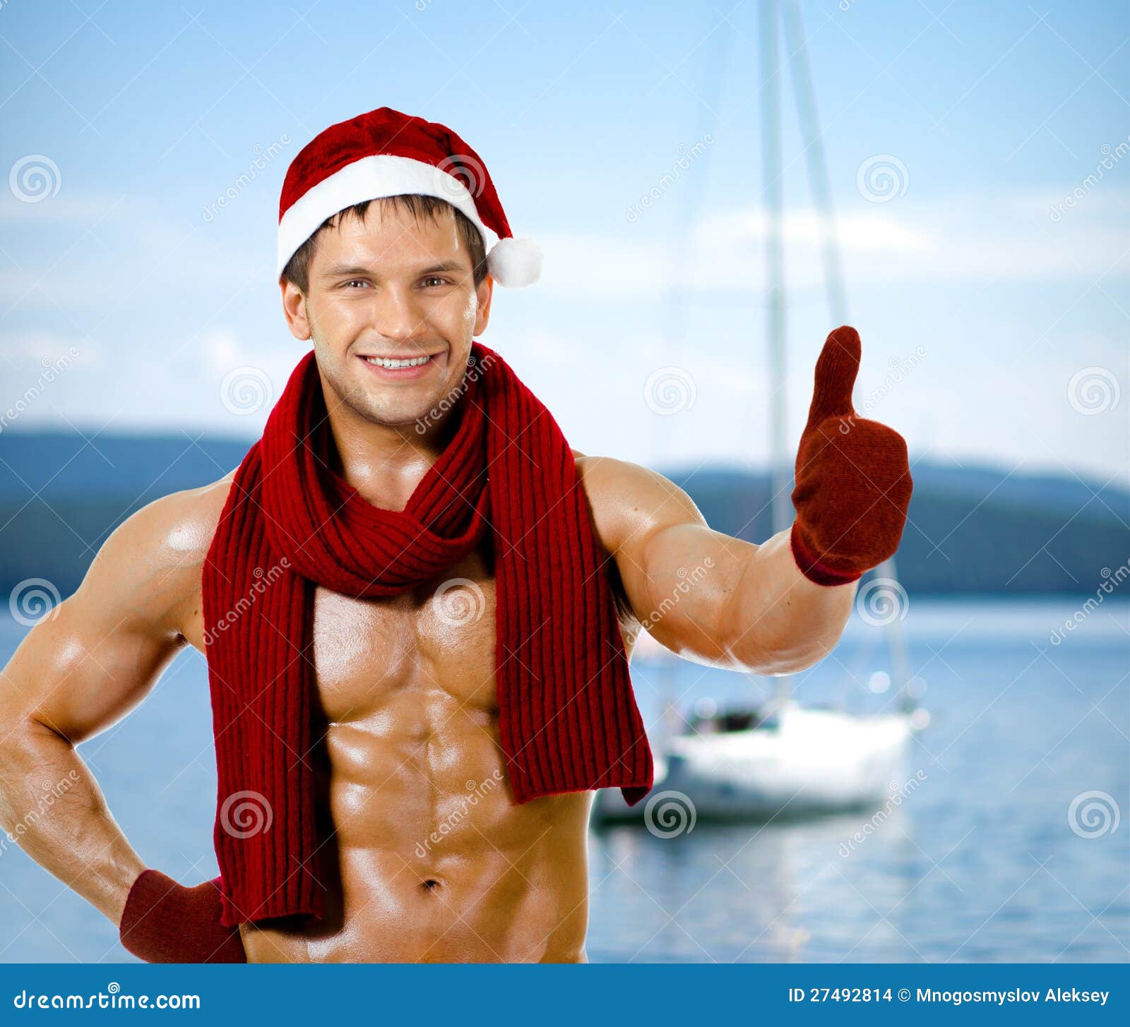 Man Santa Claus stock photo. Image of cheery, happy, celebration - 27492814
