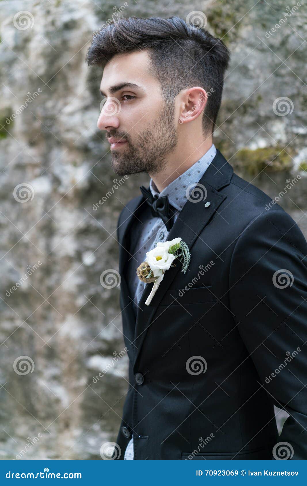 Man in tuxedo posing stock image. Image of elegant, ceremony - 70923069