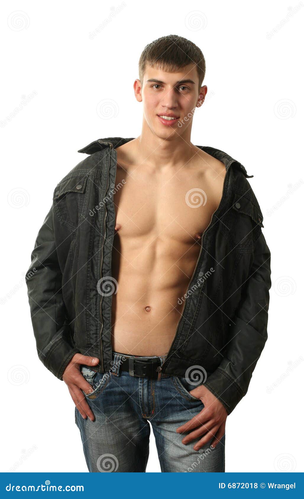 Man Wearing a Black Jacket stock photo. Image of jacket - 6872018