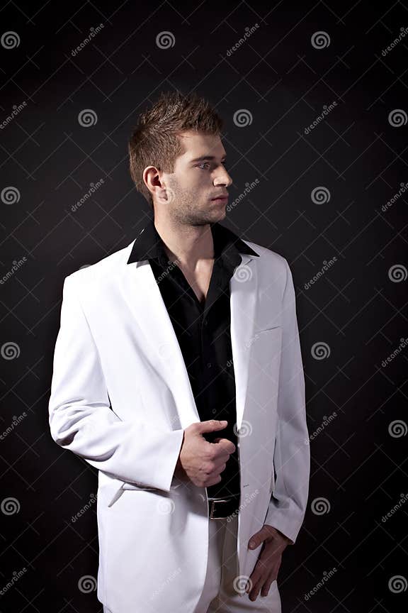 Man in white suit stock photo. Image of business, clothing - 12965282