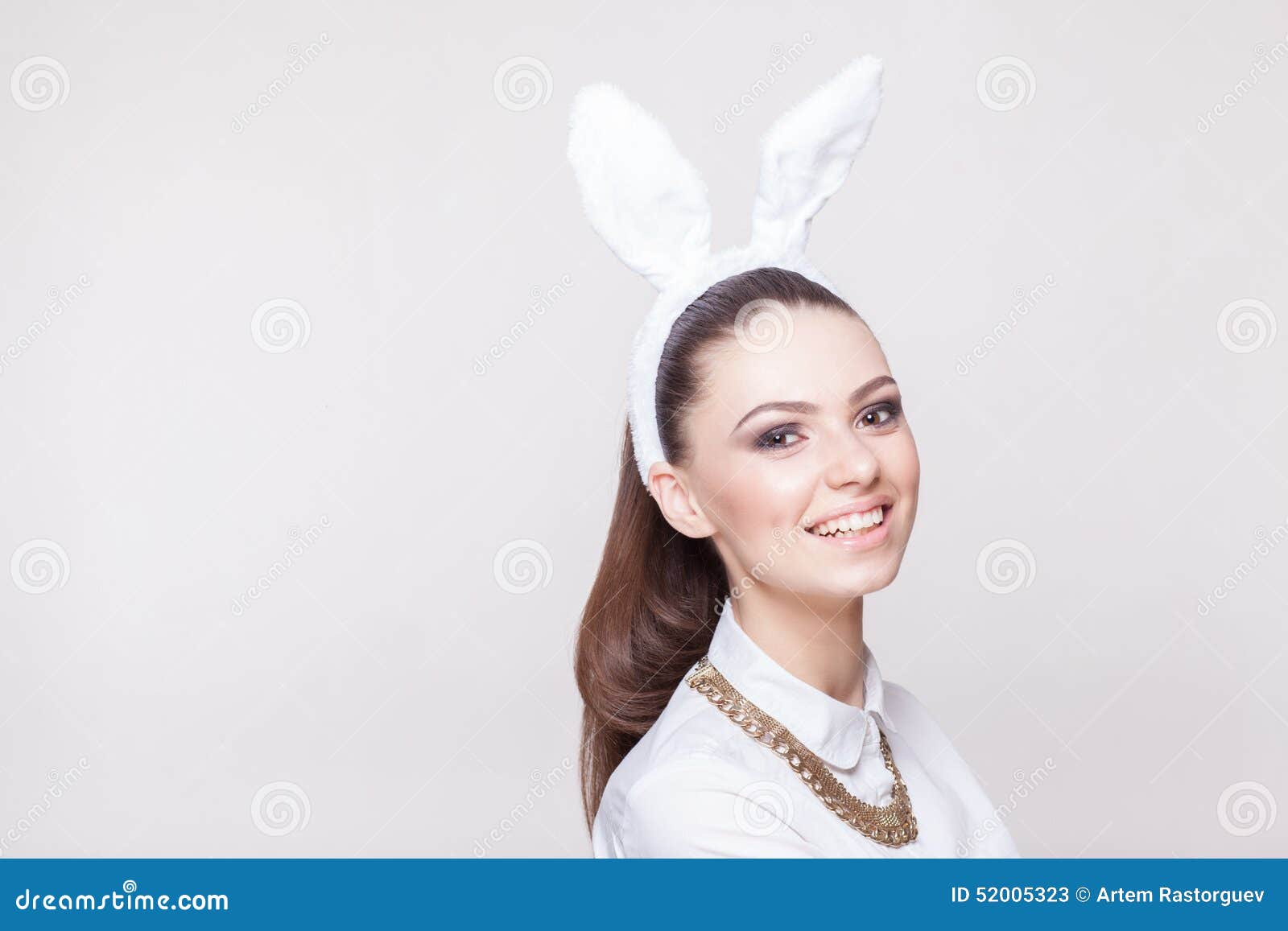 Model in bunny costume stock image. Image of glamour - 52005323