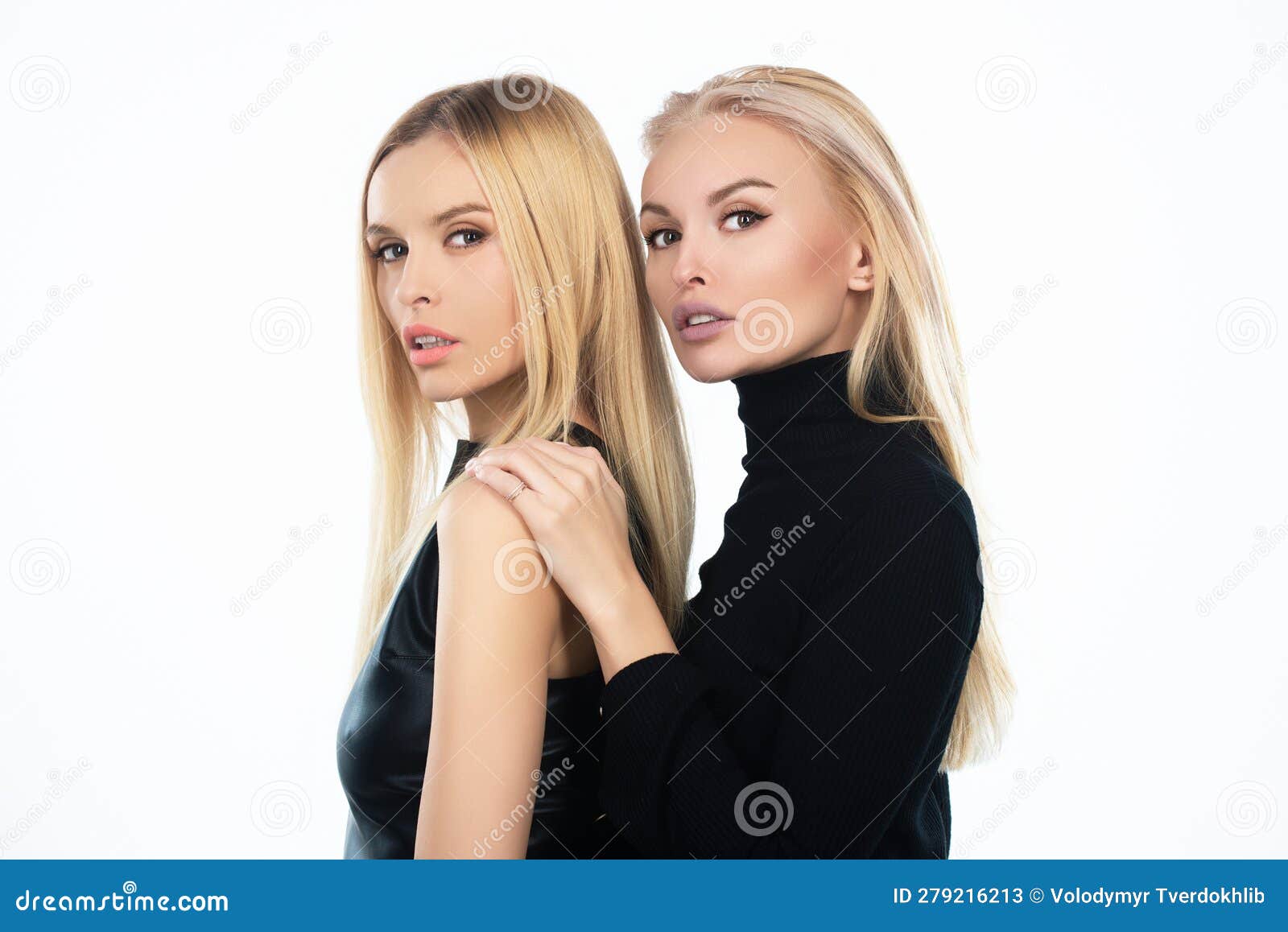 Models In Love Beauty Portrait Of Young Lesbian Couple Women Lesbian