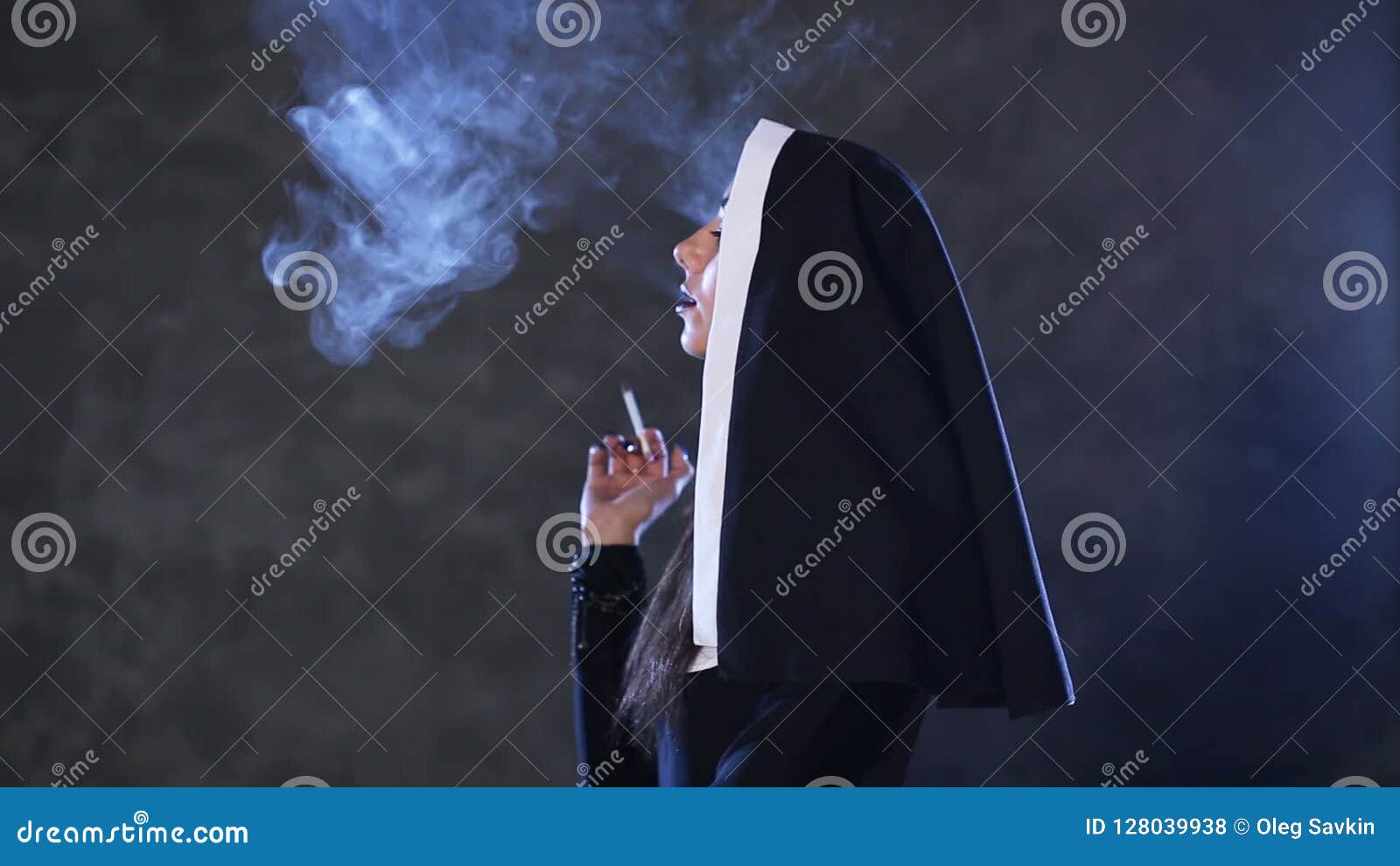 Nun in church stock footage. Video of smoke, vice, faith - 128039938