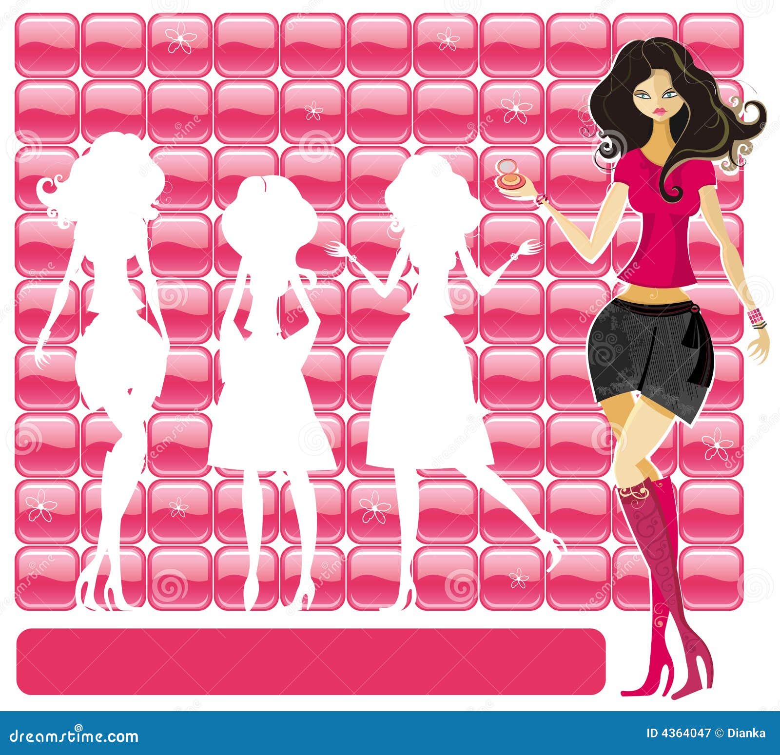 Party Girl Vector Illustration | CartoonDealer.com #1202006