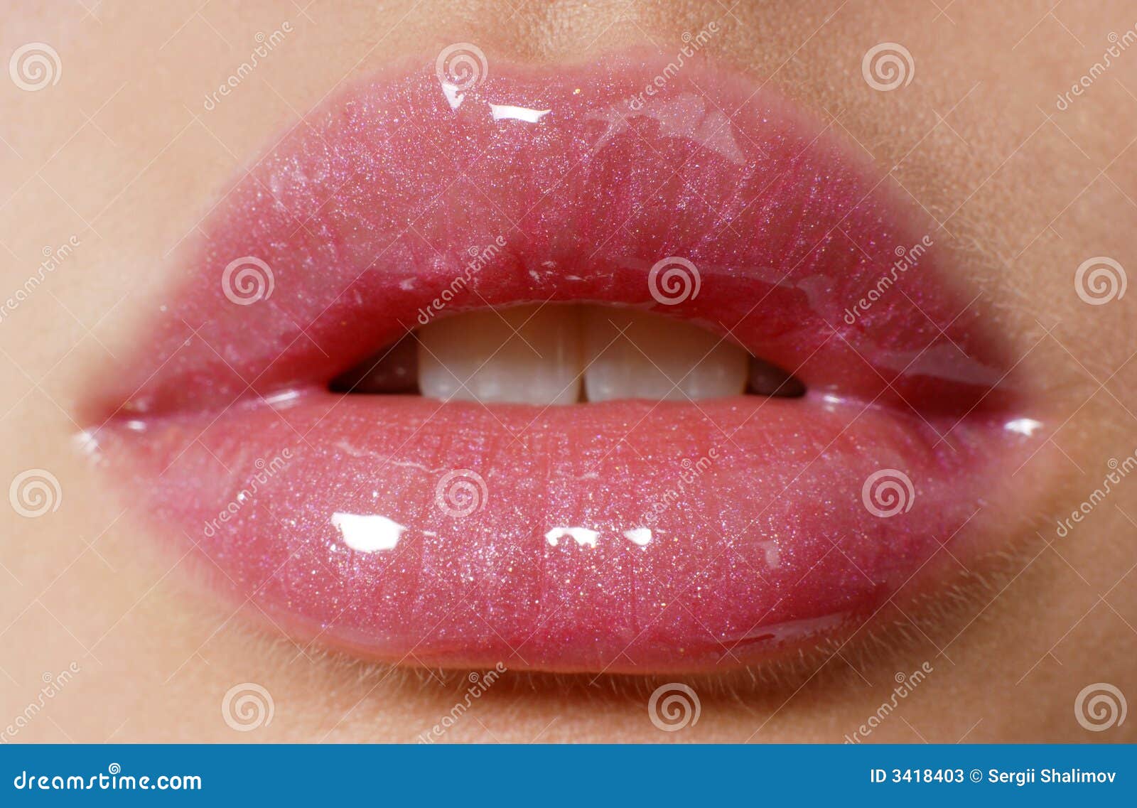 Pink lips stock image. Image of woman, beauty, glamour - 3418403