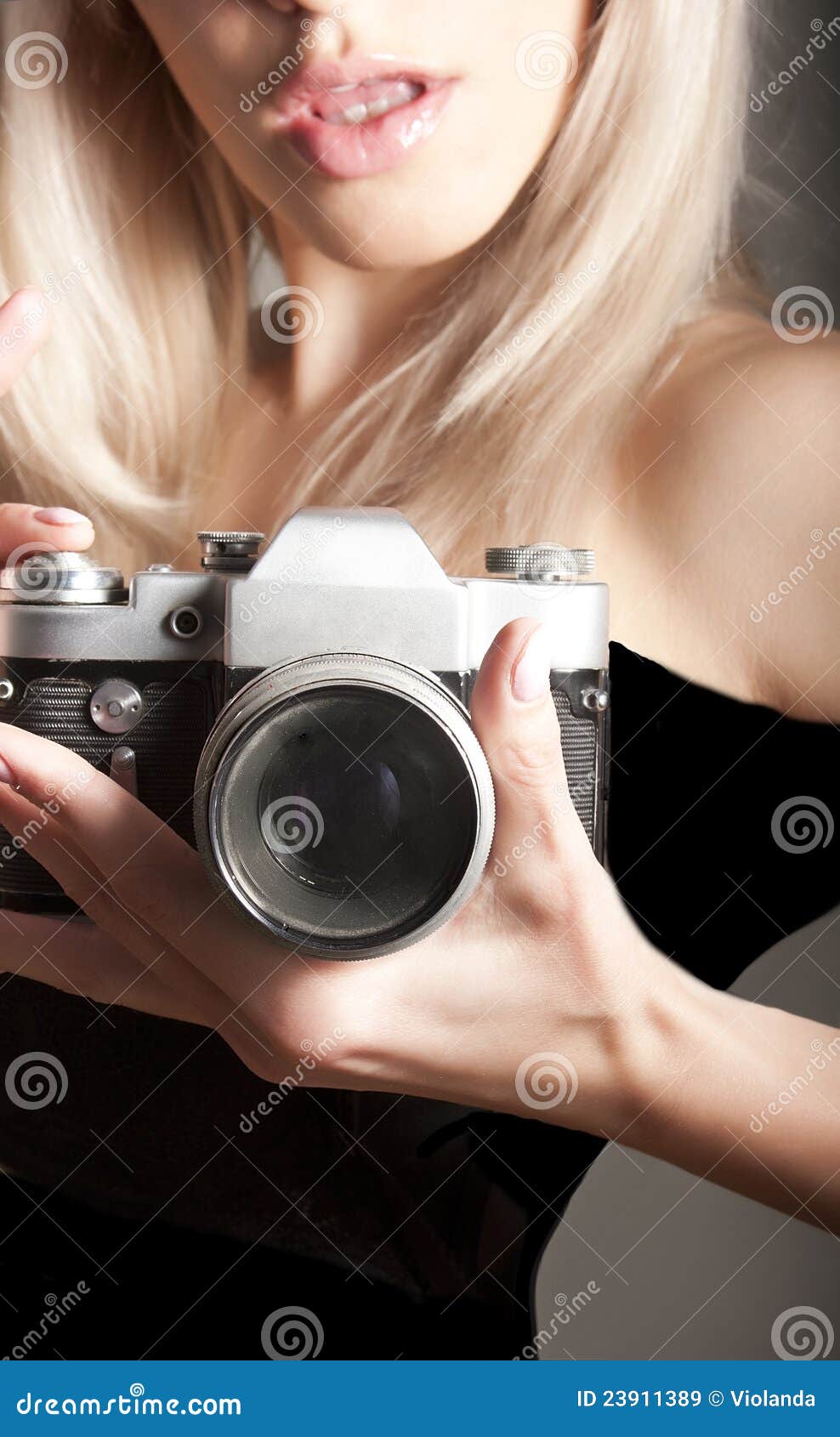 Pretty photographer stock image. Image of woman, blond - 23911389