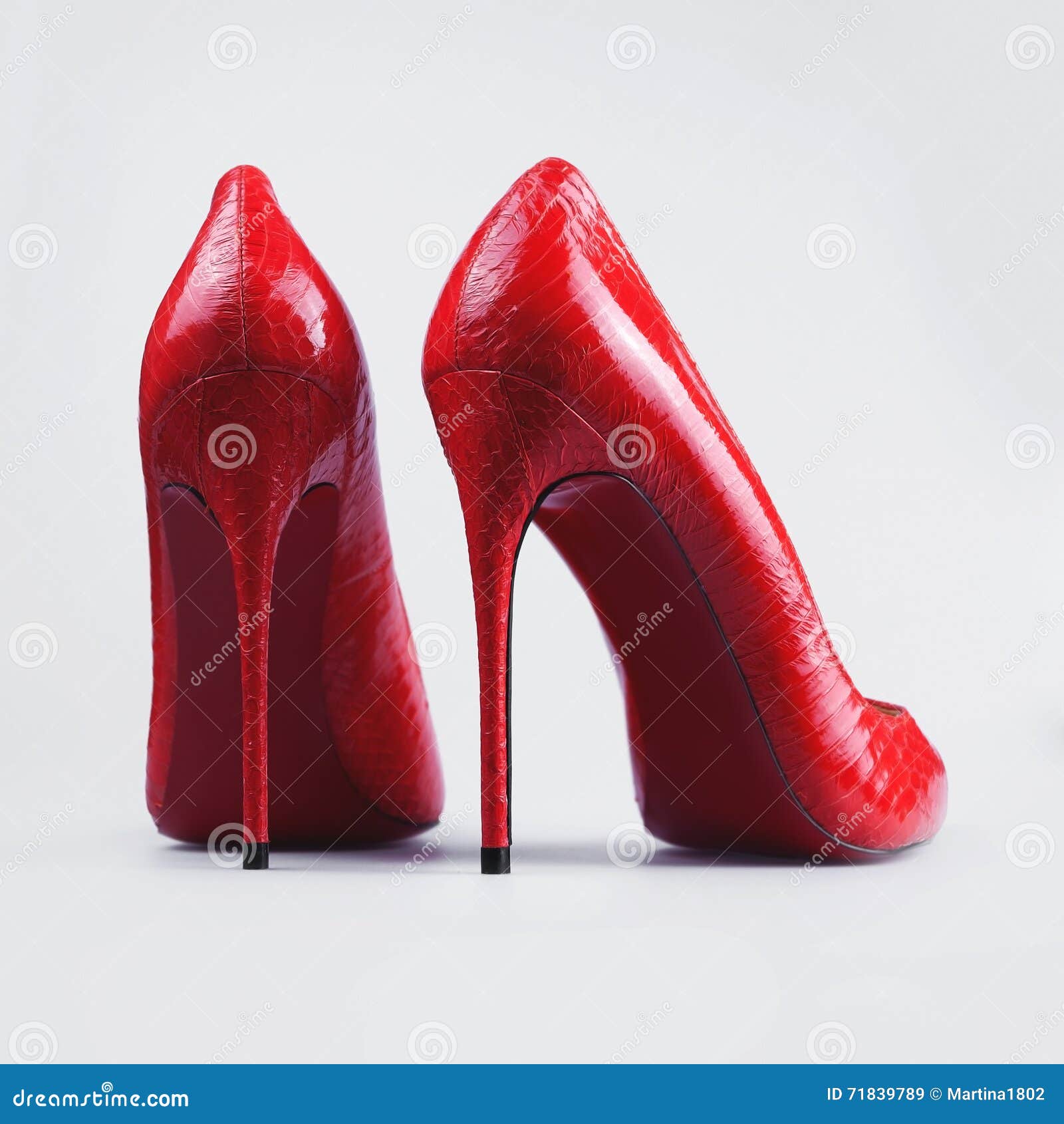 Red Shoes Isolated on White Stock Image - Image of stile, isolated ...