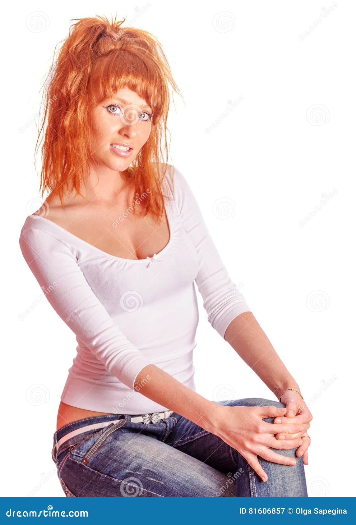 Redhead Woman Stock Image Image Of Hair Long Female 81606857