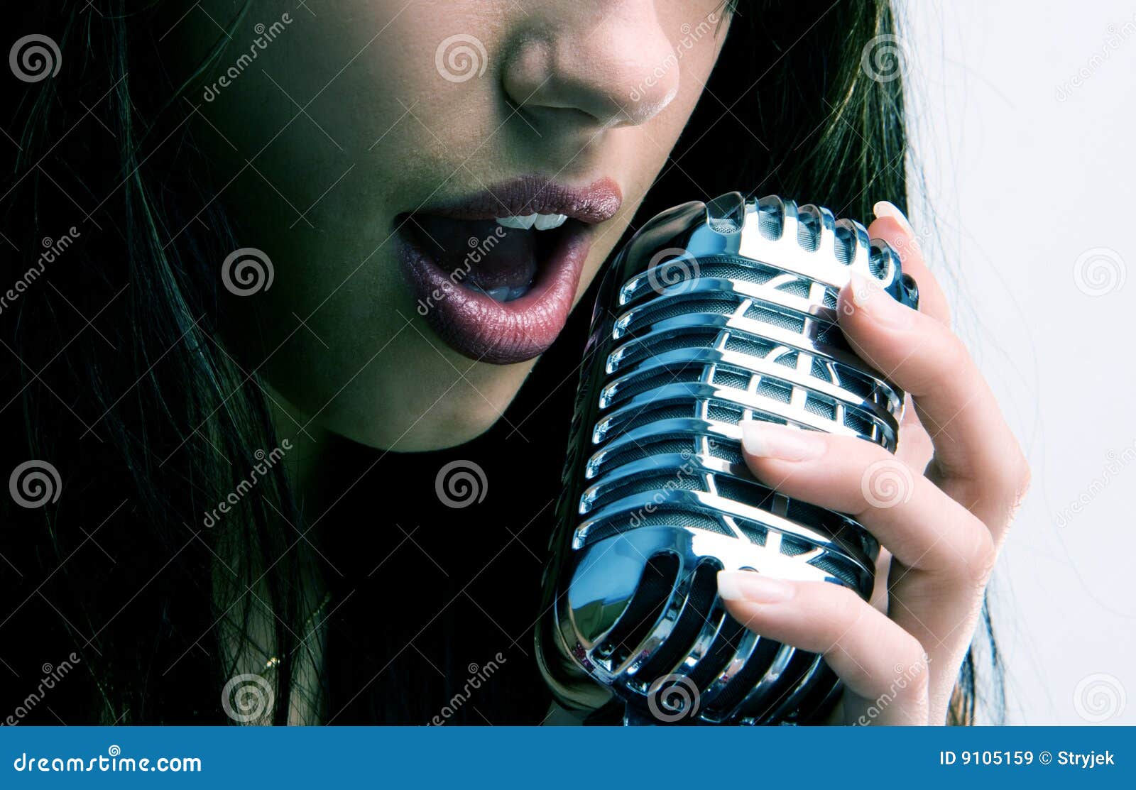 Retro microphone editorial stock image. Image of microphone - 9105159