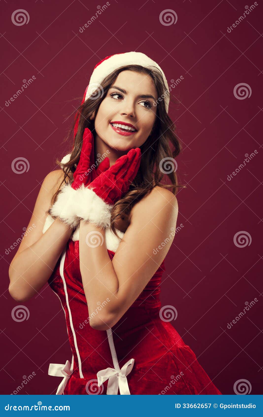 Sexy santa stock afbeelding. Image of pret, bont, viering - 33662657