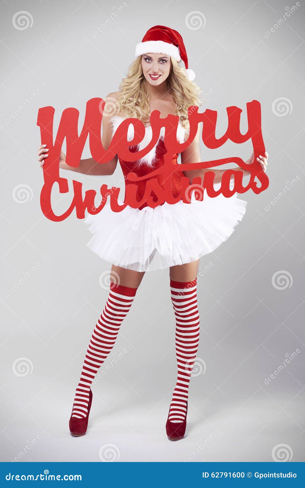 Sexy santa stock foto. Image of één, kostuum, vermomming - 62791600