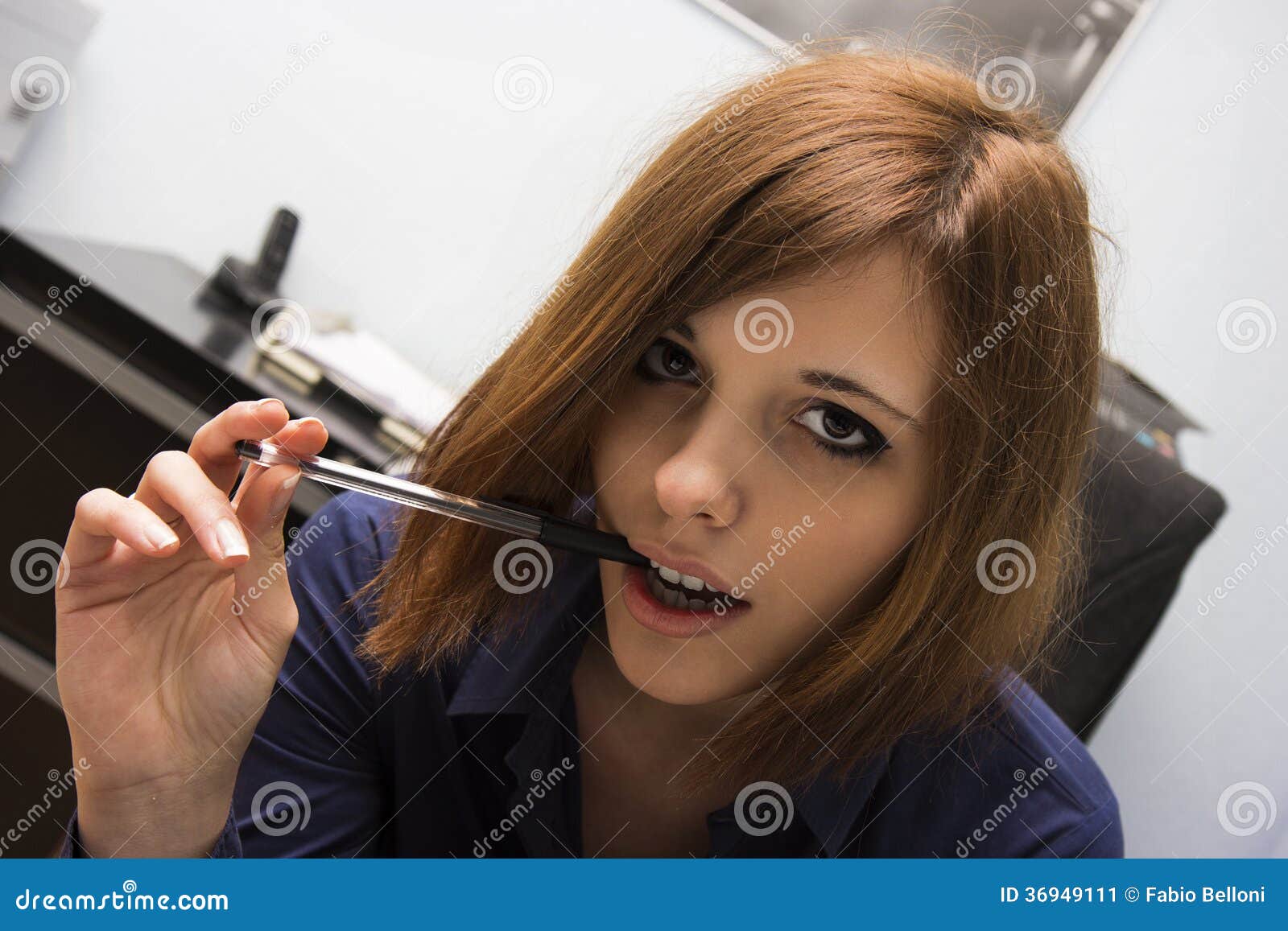 Sexy Secretaresse stock afbeelding. Image of volwassen - 36949111