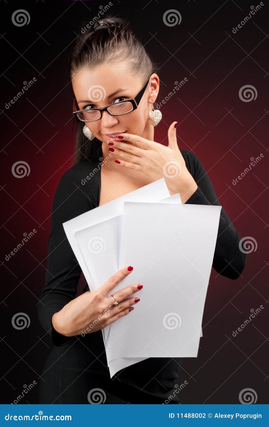 Secretary stock photo. Image of paper, lovely, holding - 11488002