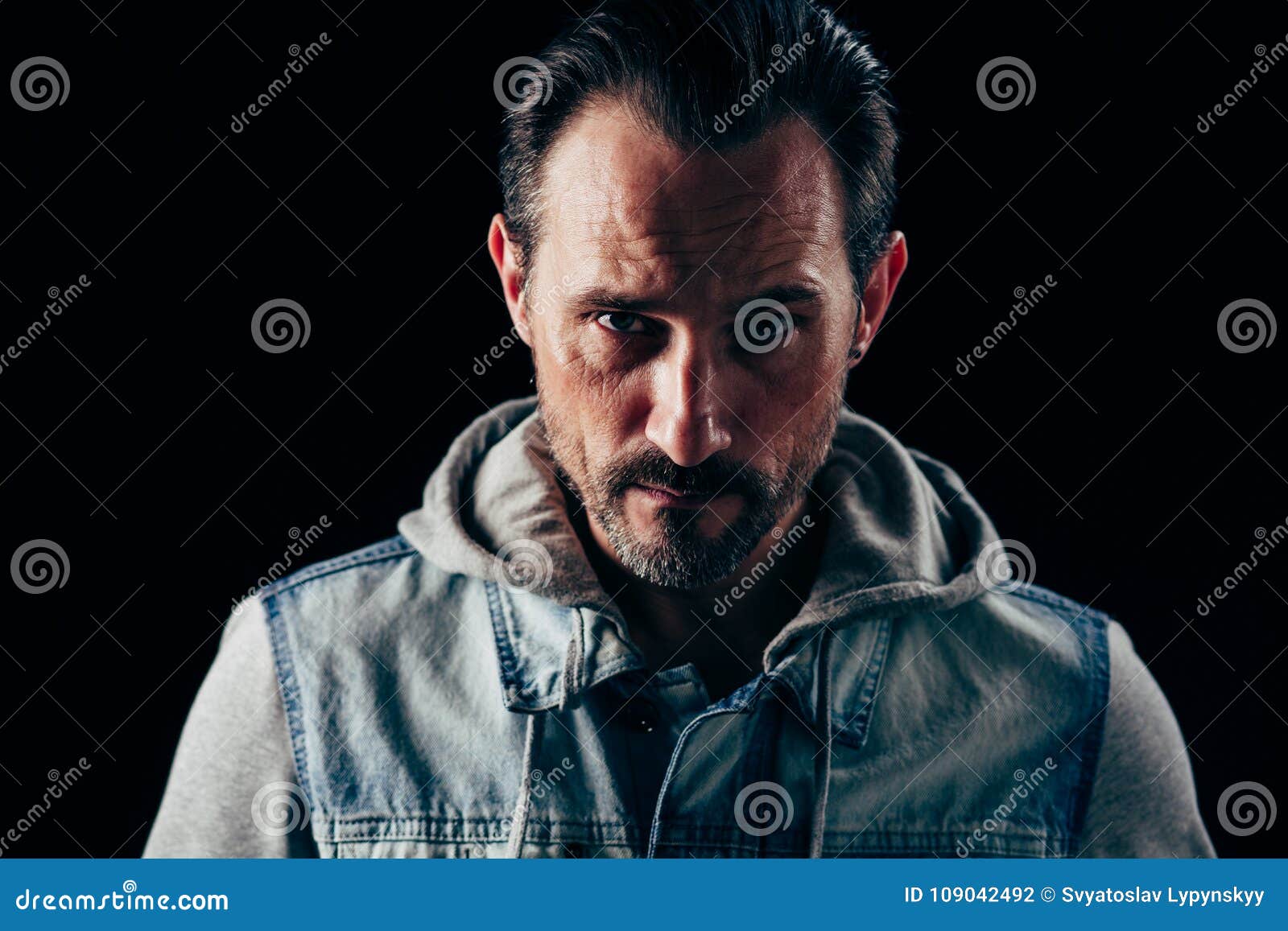 Serious strong man stock photo. Image of wellbuilt, serious - 109042492
