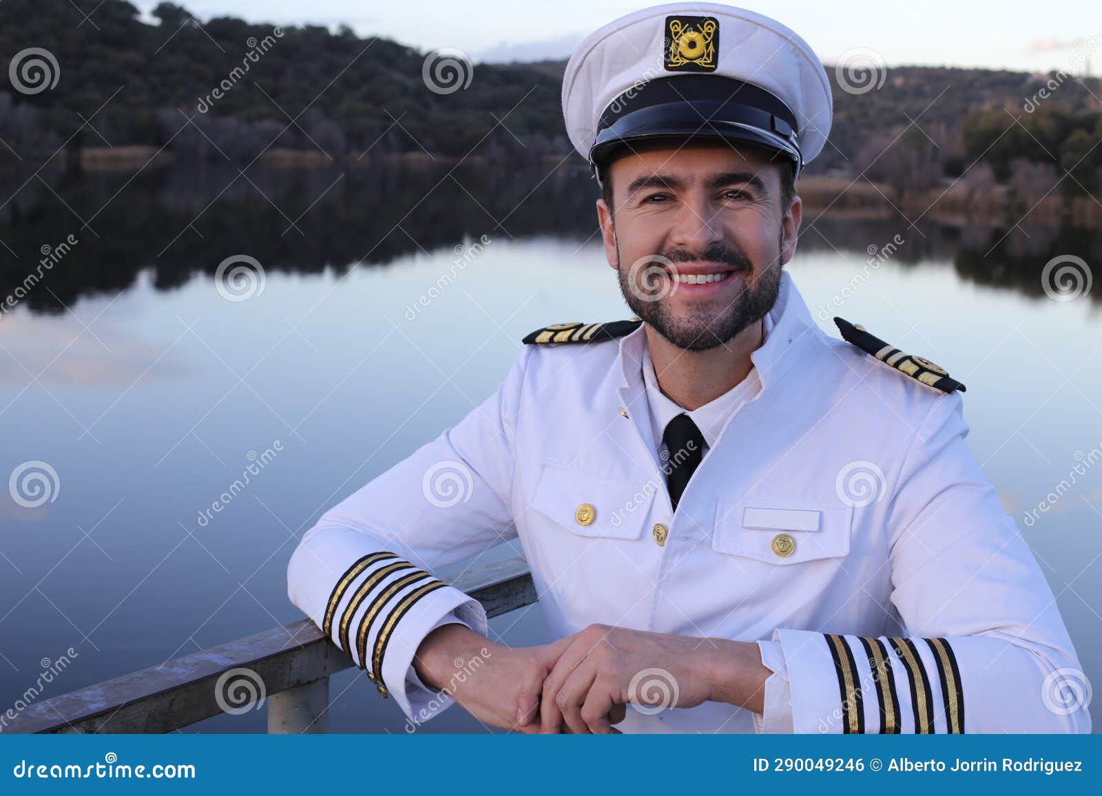 Ship Captain With Elegant Uniform Royalty-Free Stock Image ...