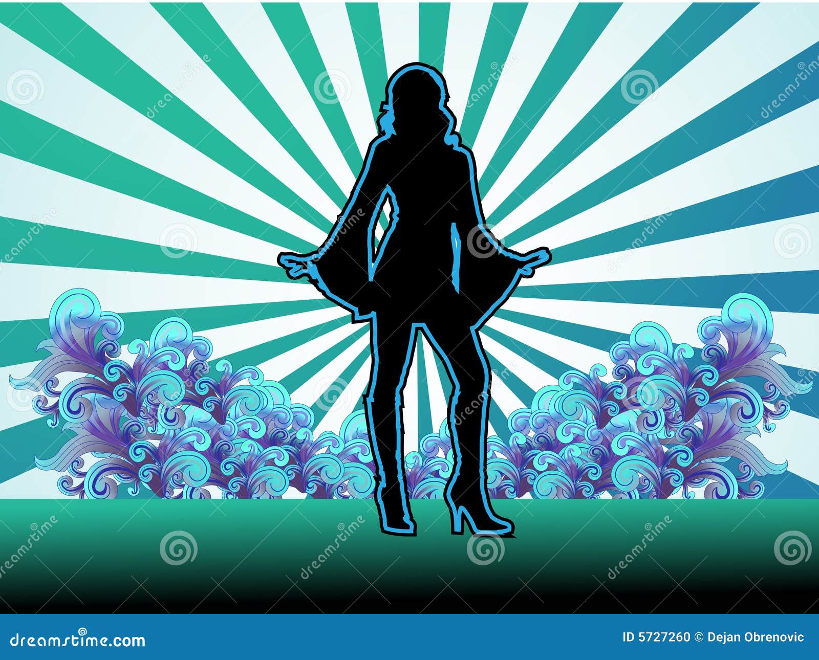 Sky Dancer stock vector. Illustration of happy, outline - 5727260