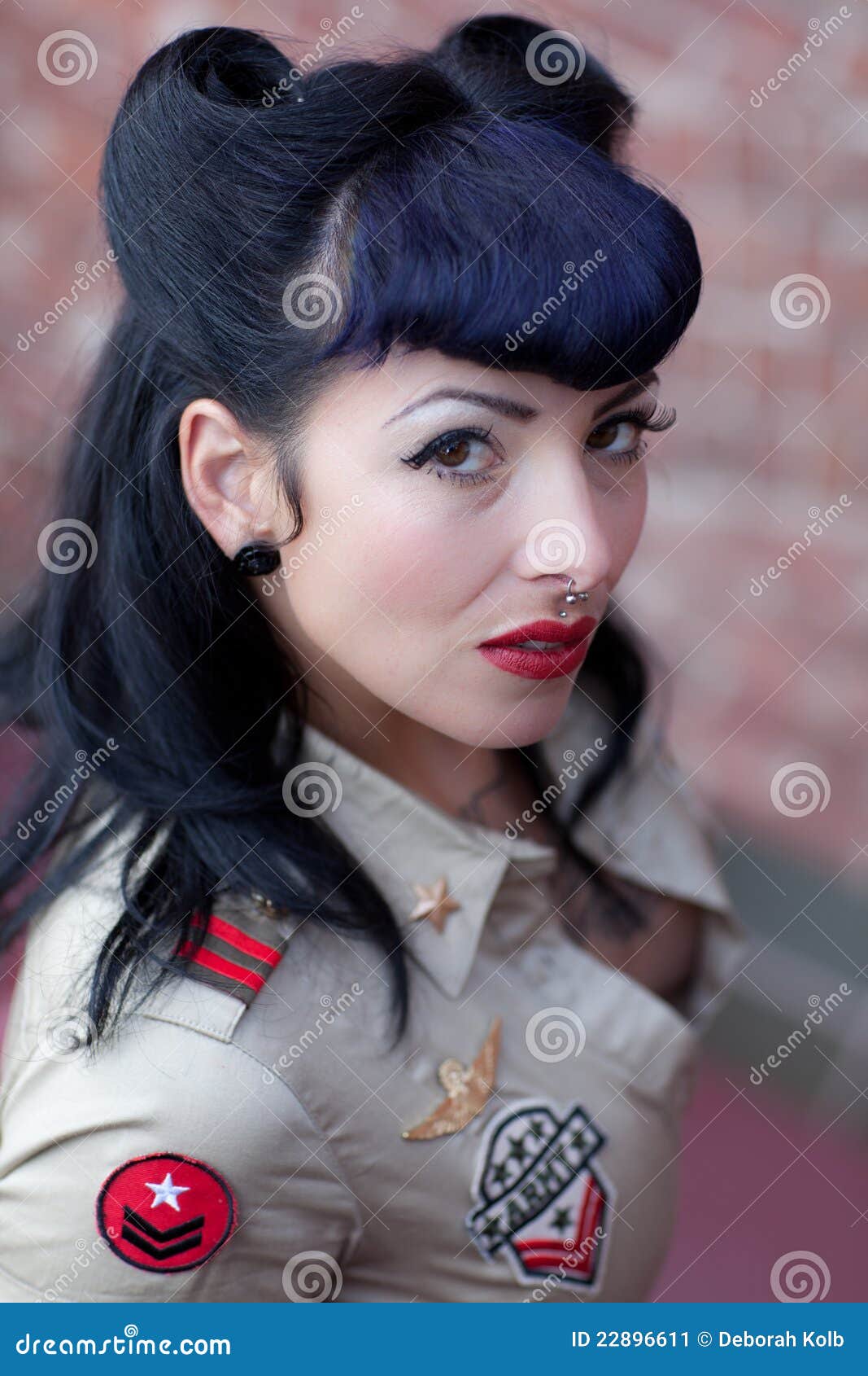 Retro Pin Up Girl With Gun
