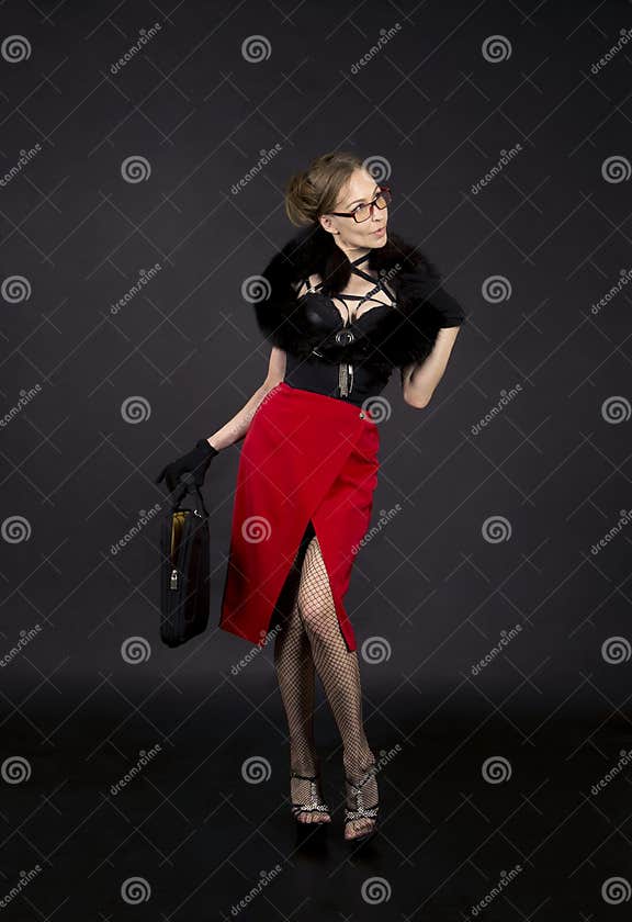 Teacher In Black Lingerie Stock Image Image Of Clothing 147241463