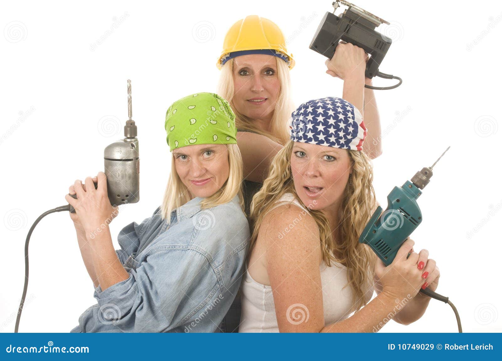 Team Construction Ladies Tools Stock Image - Image of flag, electician ...