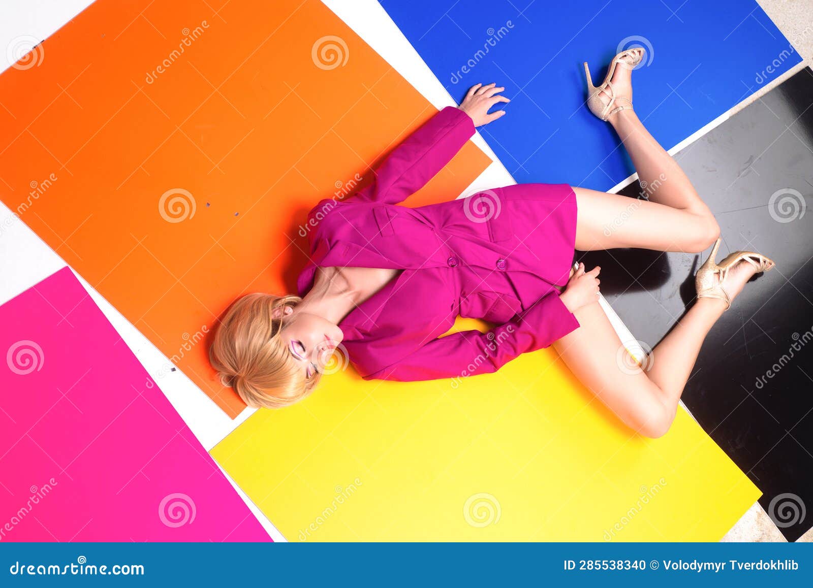 Woman Face Sensual Young Woman Posing With Slim Body Beautiful Model