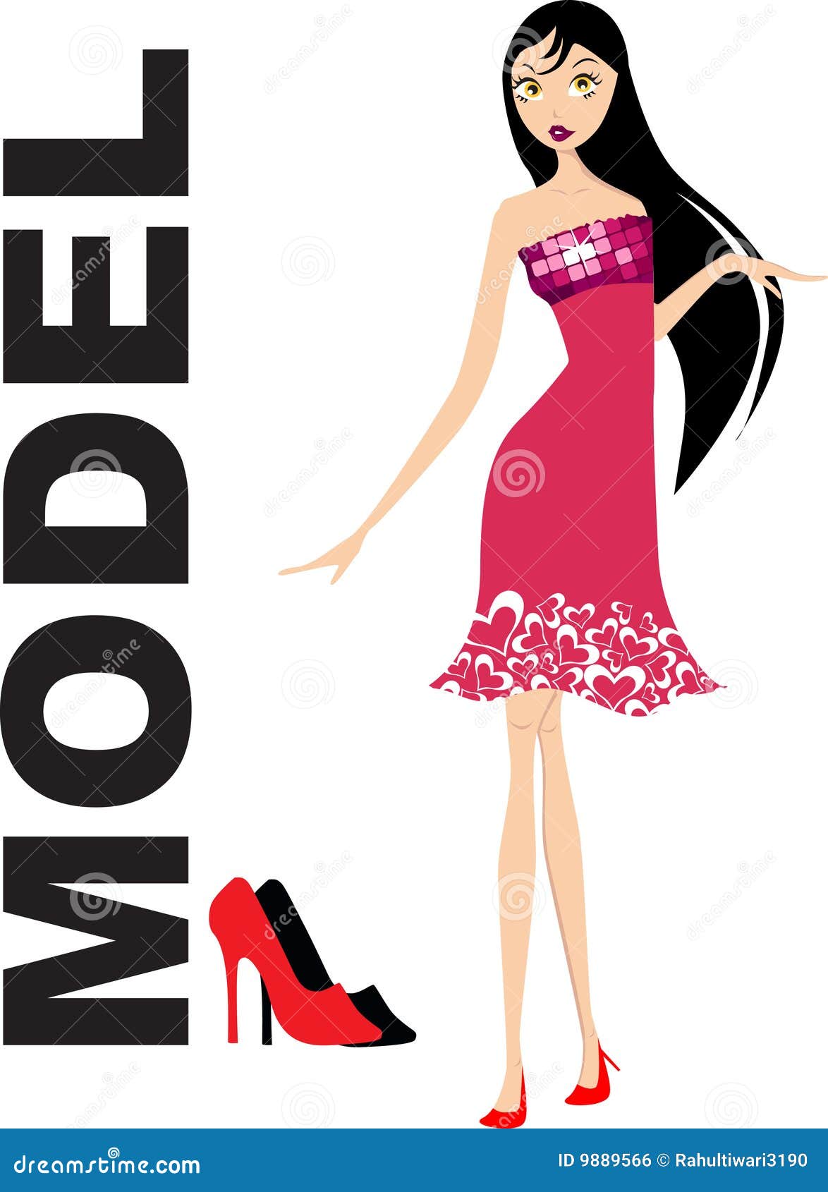 Woman modal stock vector. Illustration of gold, beautiful - 9889566