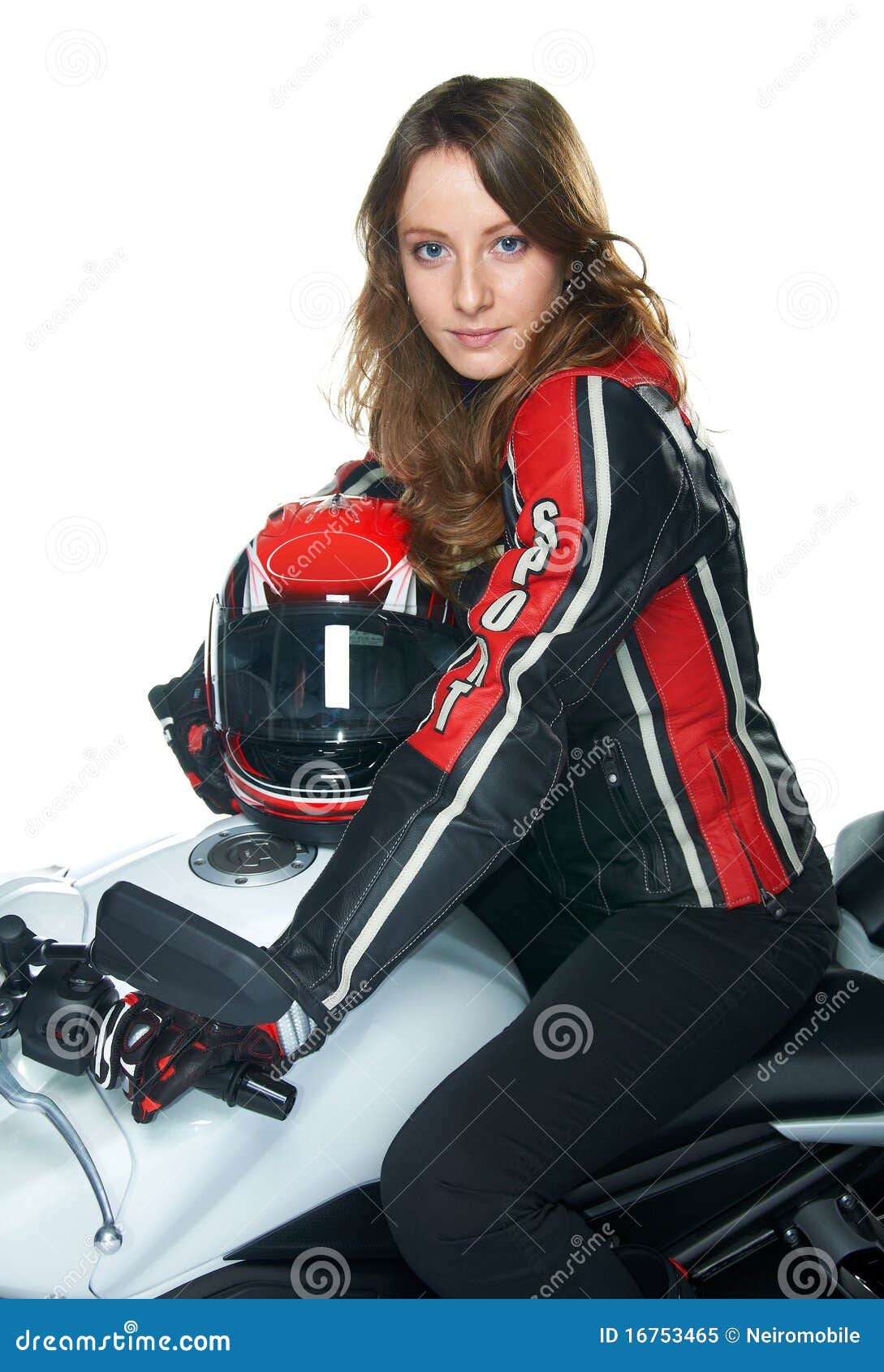 866 Motorcycle Female Model Isolated Photos - Free & Royalty-Free Stock ...