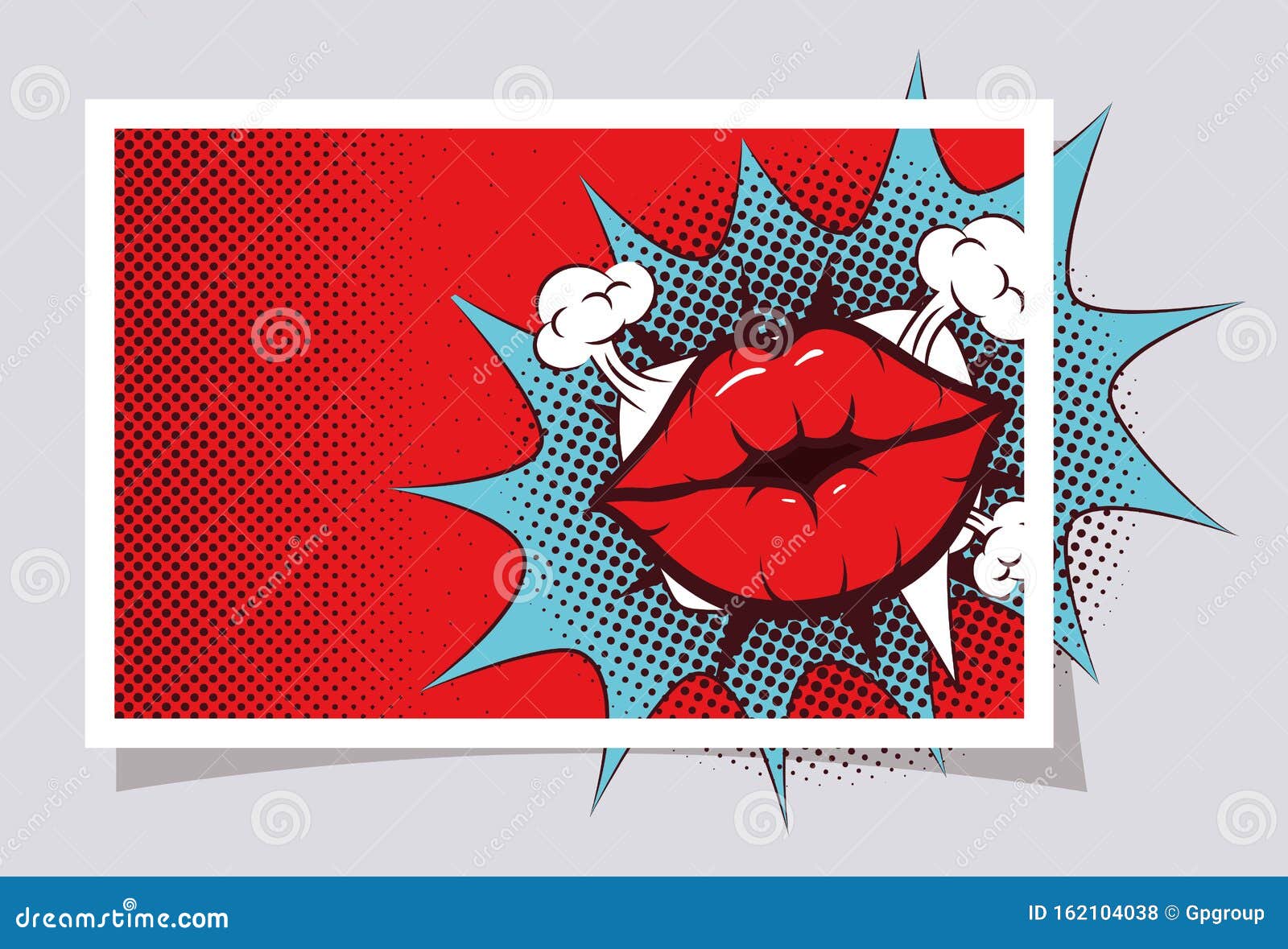 Woman Mouth With Splash Expression Pop Art Style Stock Vector