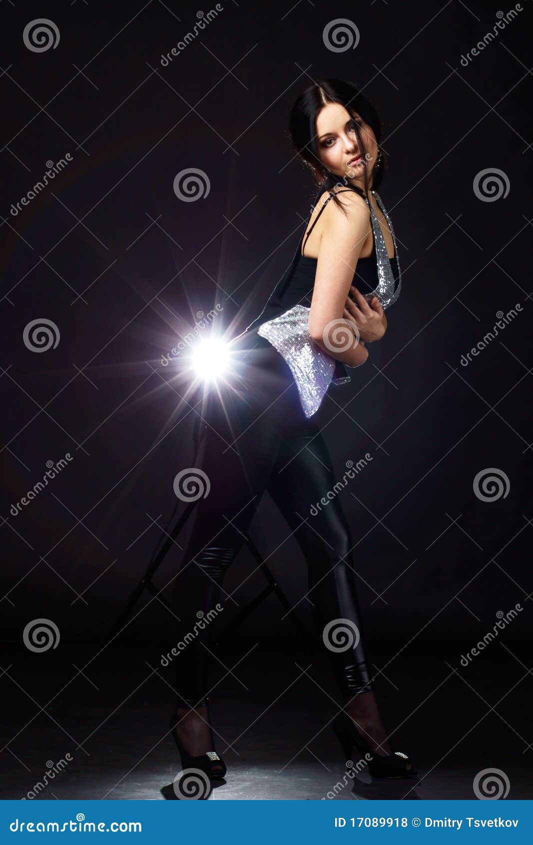 Woman Posing in Backlighting Stock Photo - Image of face, pose: 17089918