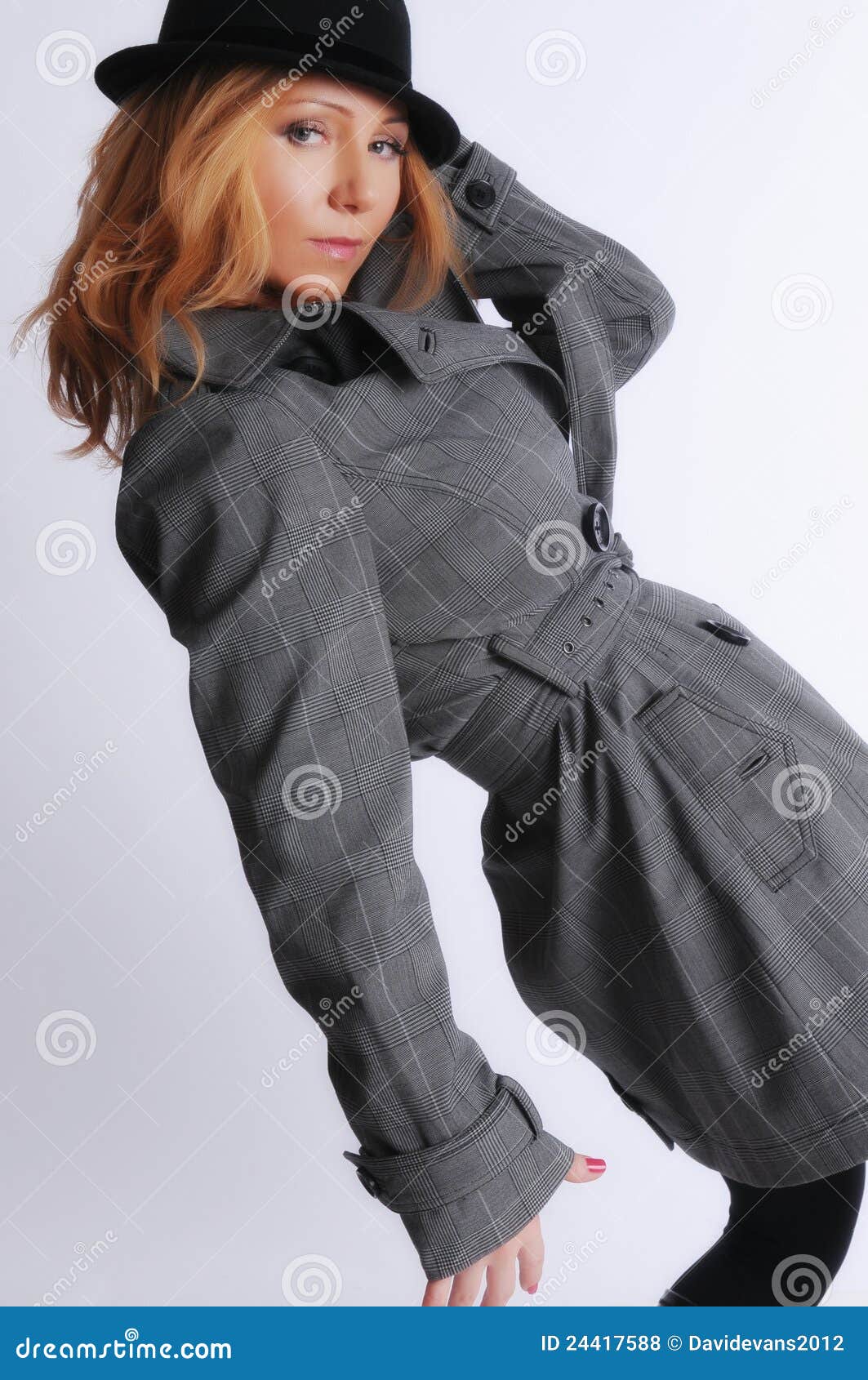 Woman posing in a jacket stock photo. Image of glamor - 24417588