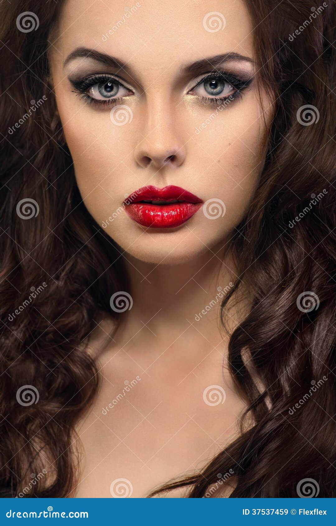 Woman with red lips stock image. Image of lips, luxury - 37537459