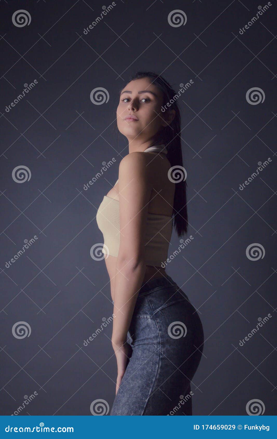 Woman shoot in the studio stock image. Image of glamour - 174659029
