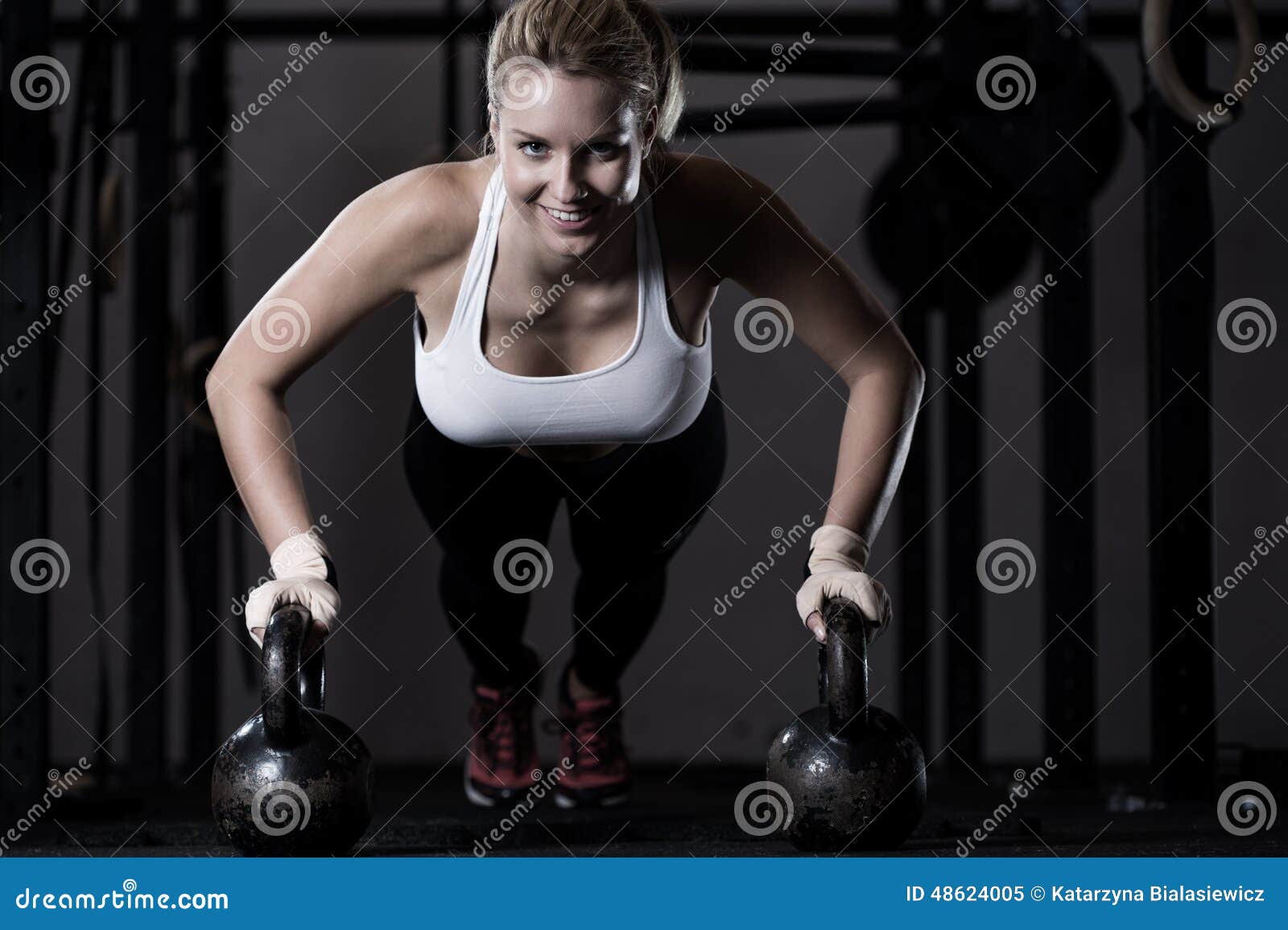Woman with strong hands stock image. Image of muscular - 48624005