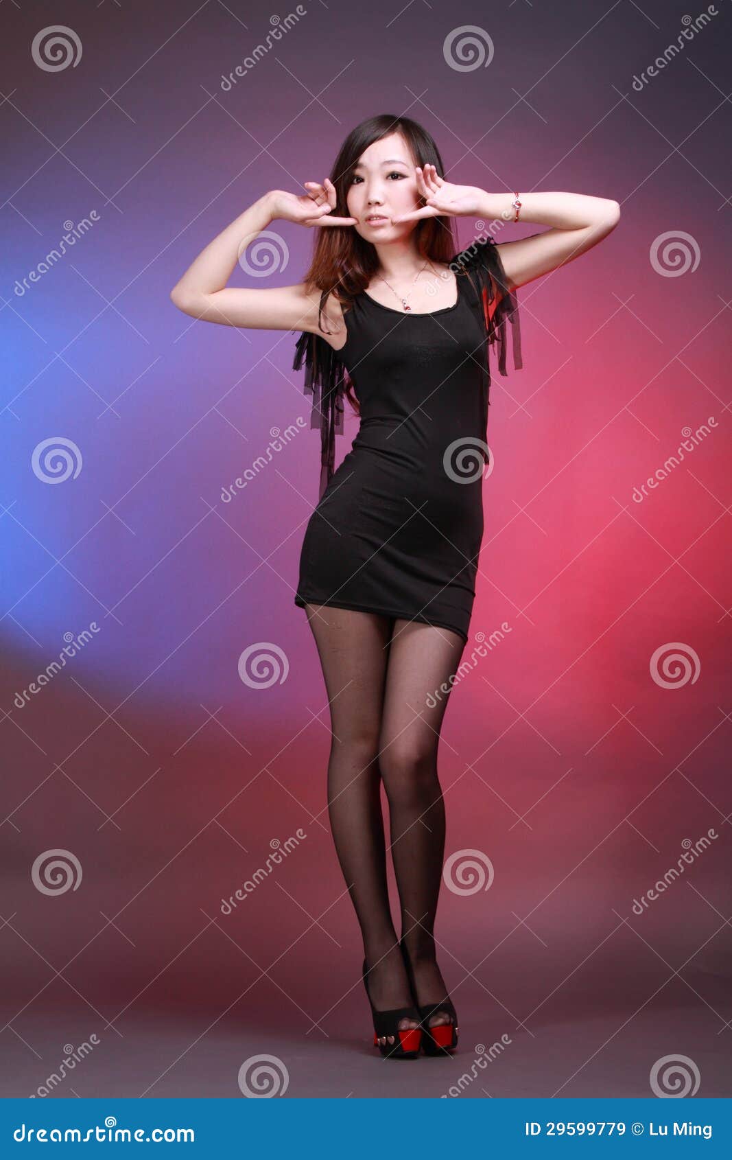 Woman in various fun poses stock image. Image of colourful - 29599779