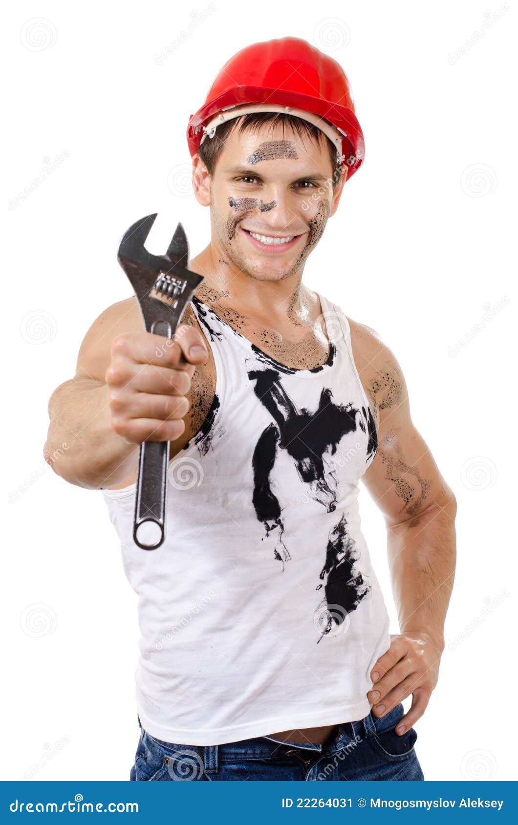 Workman stock image. Image of jolly, beautiful, constructor - 22264031