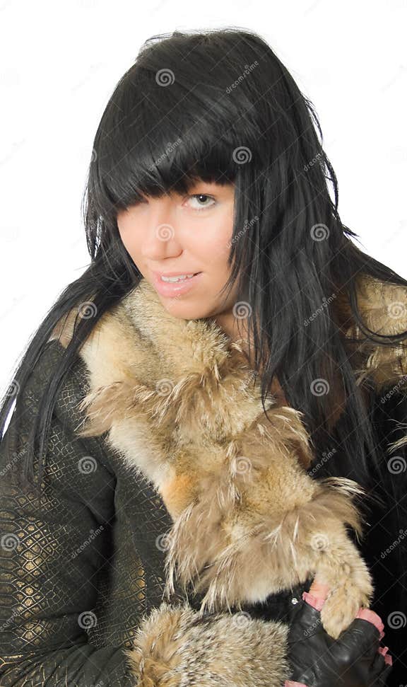 Young Babe In Fur Coat Stock Image Image Of Cold Attractive 11092579